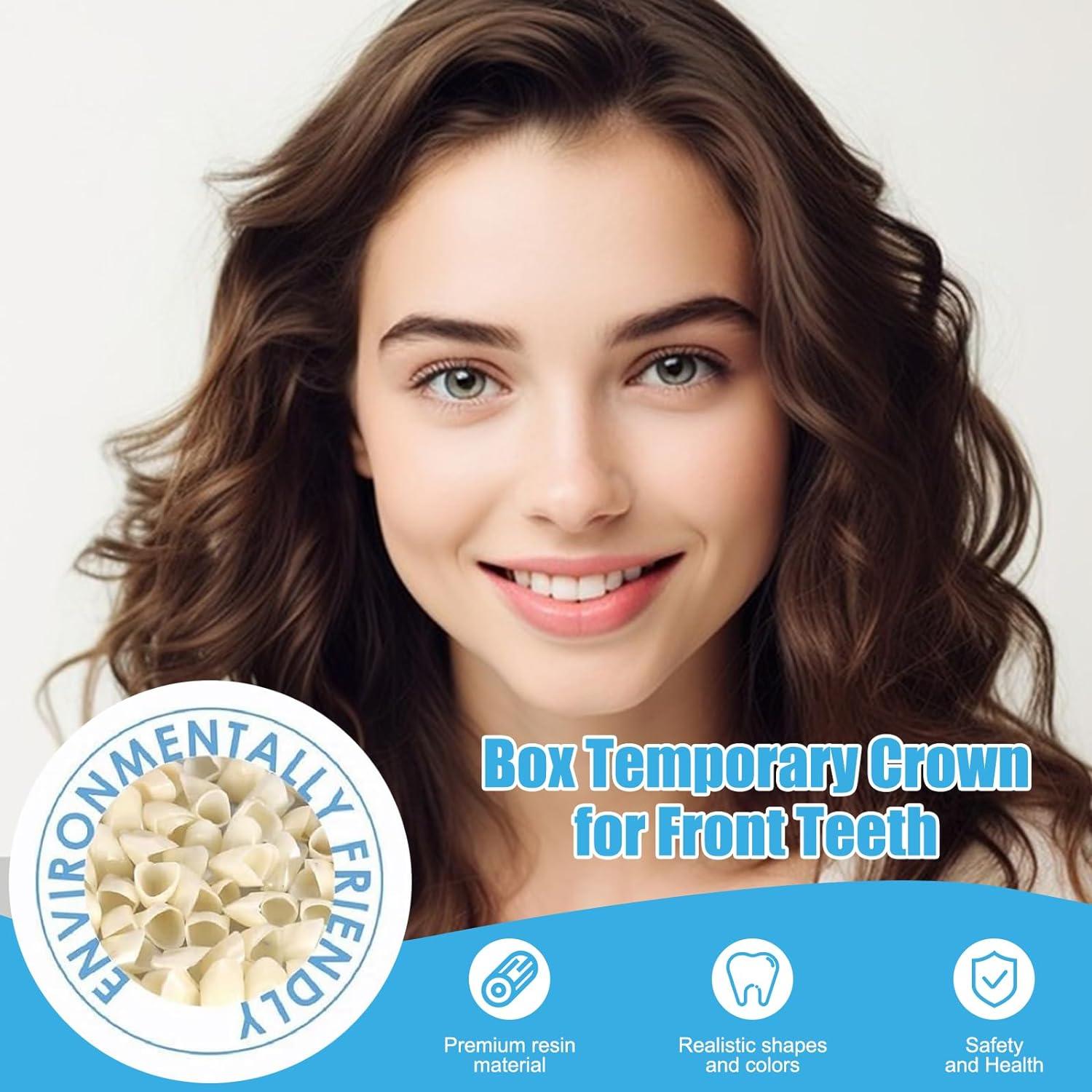 INBOLM 70PCS Temporary Tooth Crown Kit - Front Teeth Fake Tooth Repair ...