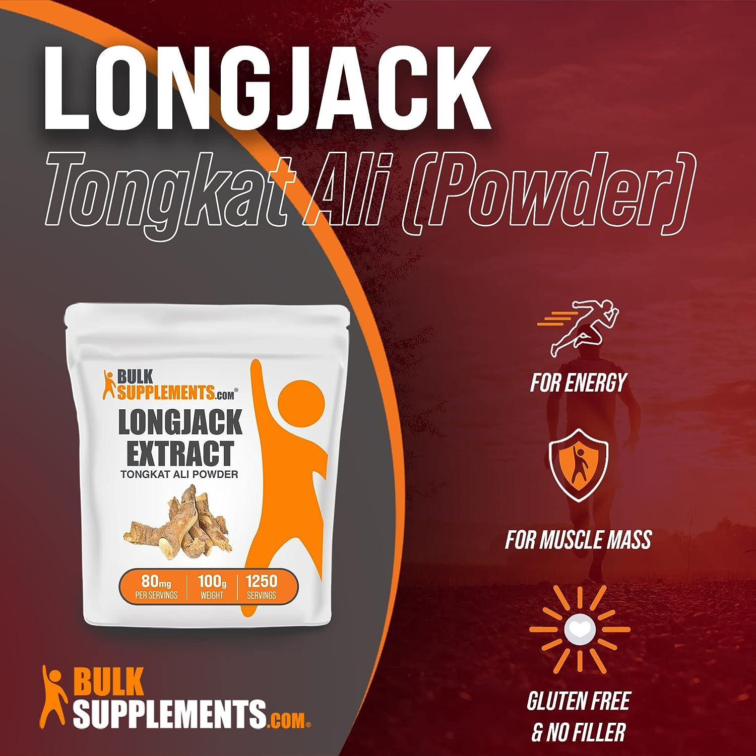 Longjack Extract Powder - 80mg per Serving - 100g - Eurycoma Longifolia ...