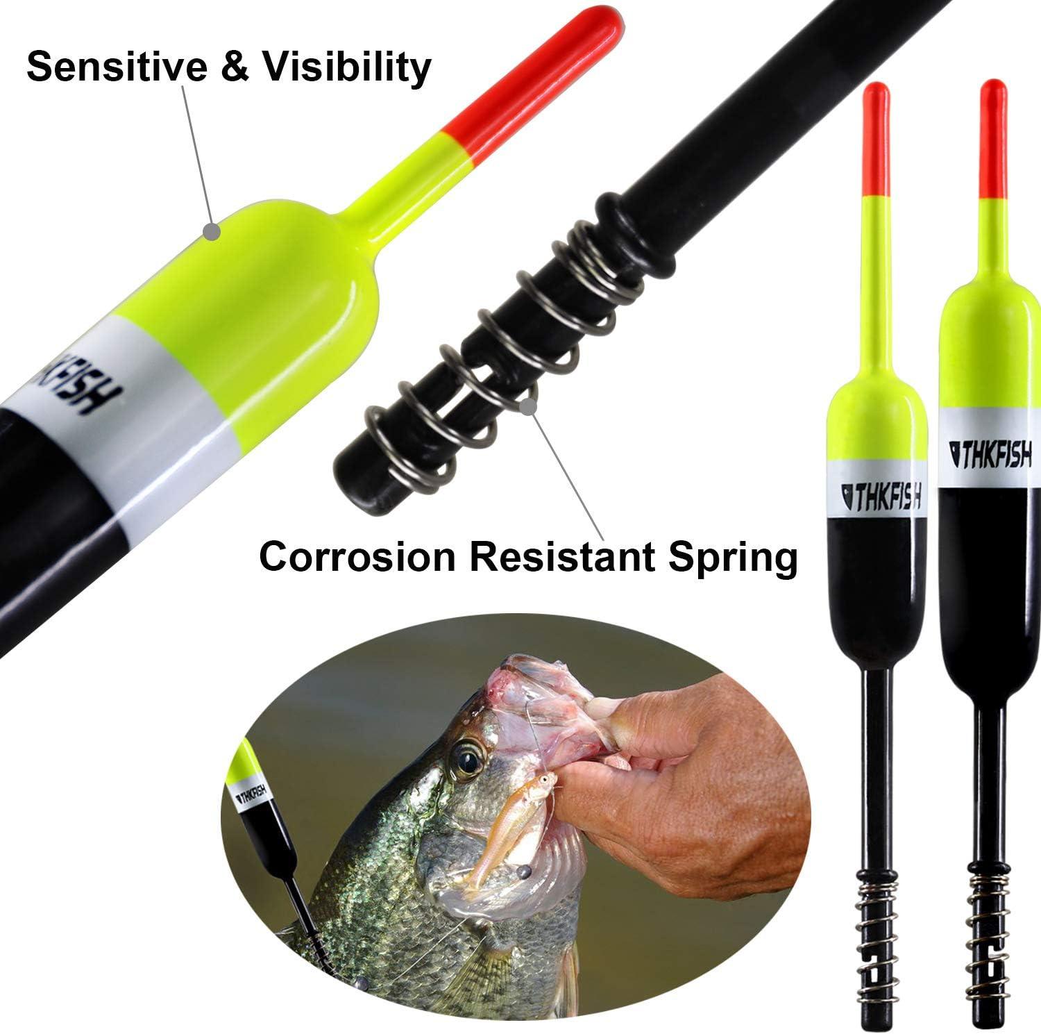THKFISH Fishing Bobbers - Slip Bobbers for Crappie Fishing - 10pcs (2.5 ...