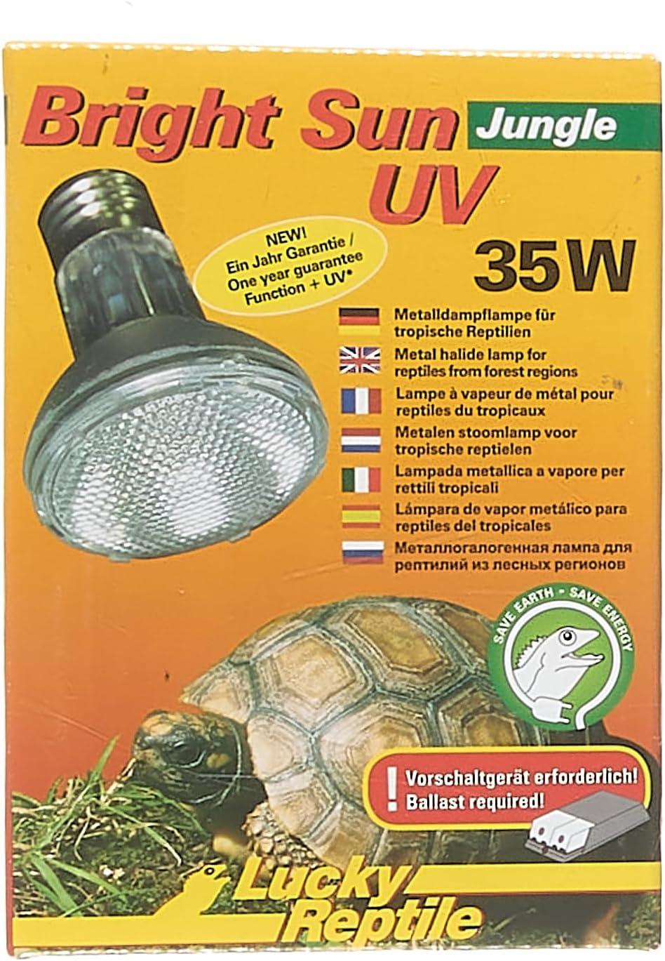 Buy Lucky Reptile Bright Sun UV Jungle 35W Lamp for Tropical Reptiles - E27 Cap UV & Heat ...