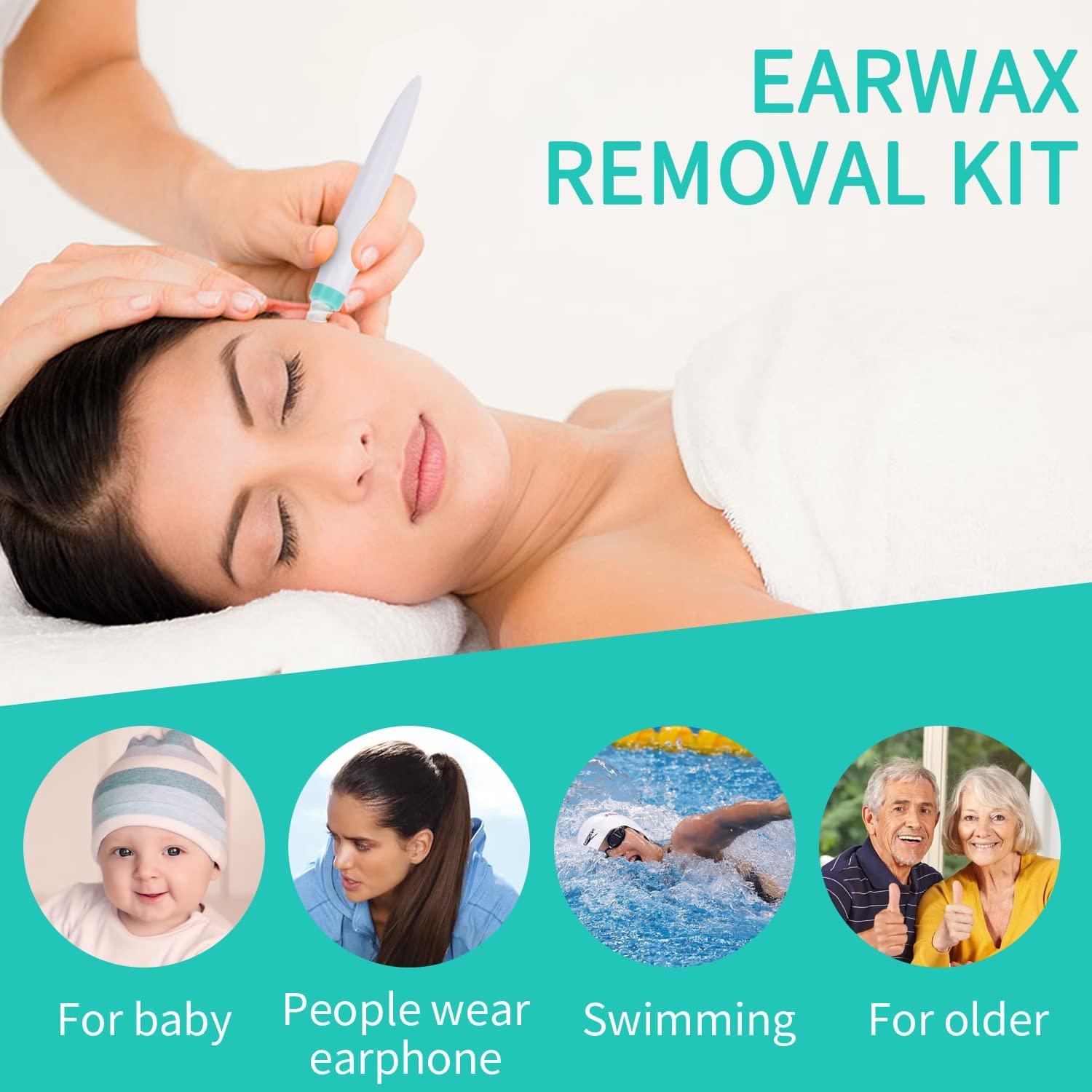 Q Grips Ear Wax Remover Kit - Soft Spiral Design with 16 Replacement ...