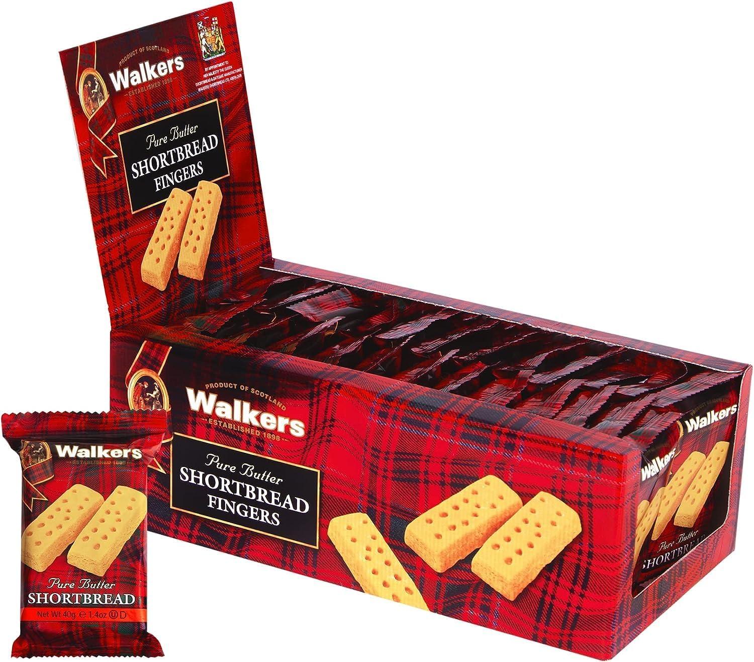 Walkers Shortbread Fingers Individually Wrapped 24 x 40g (1 Box) | Buy ...
