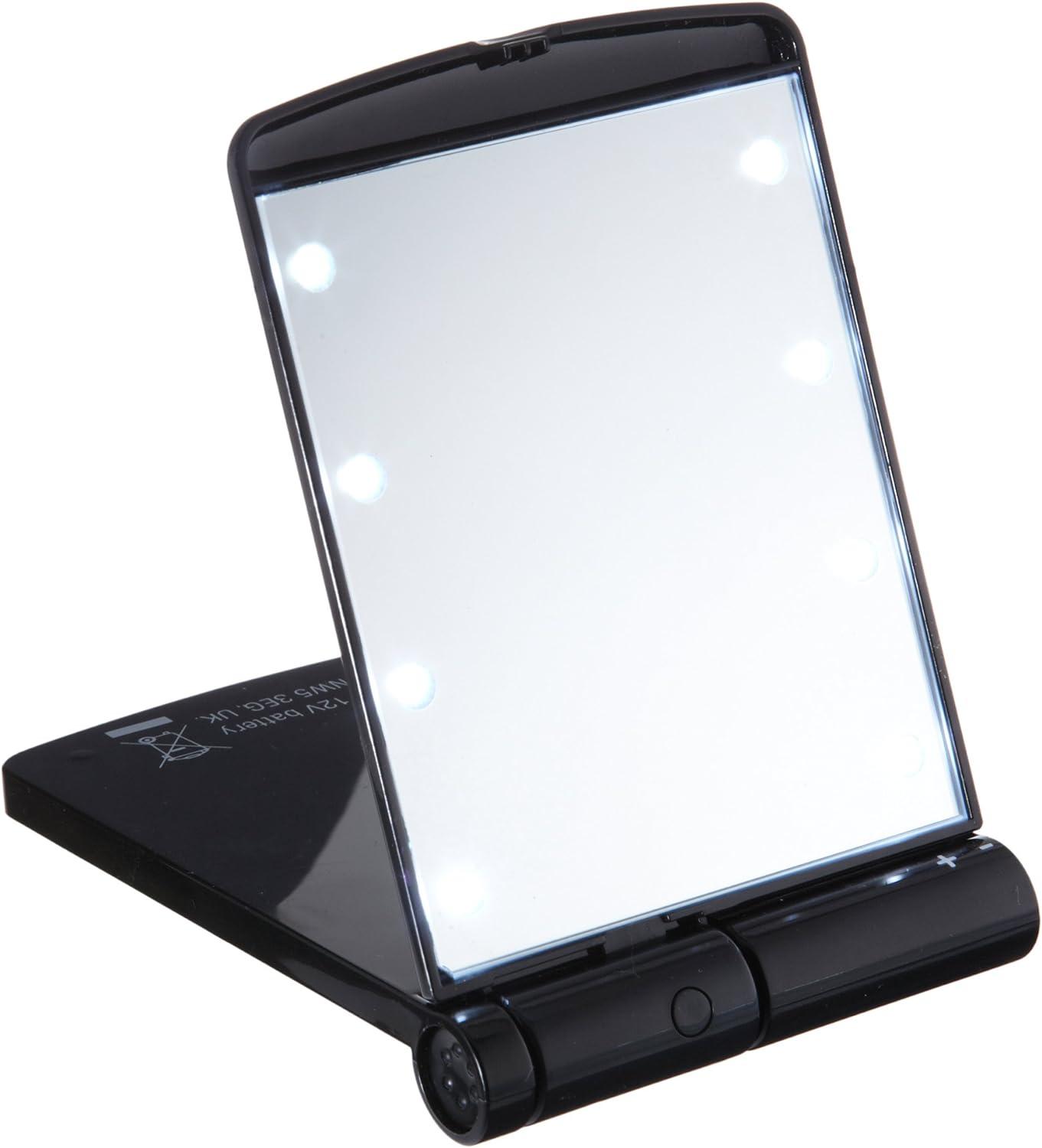 Jml Compact Led Light Up Mirror Tweezer Set 5x Magnification