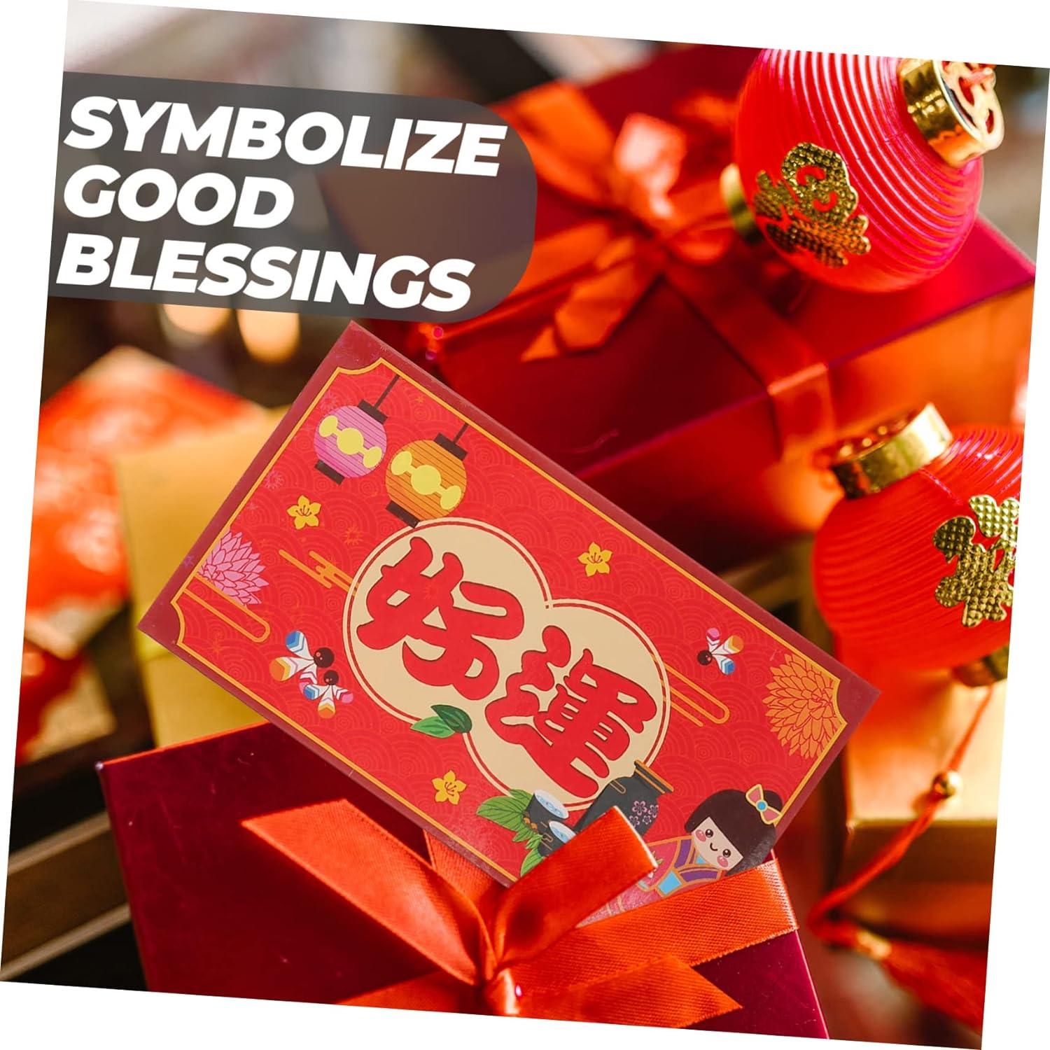 TEHAUX See Envelopes 60 Pcs Japanese Spring Festival Red Packet Lucky ...