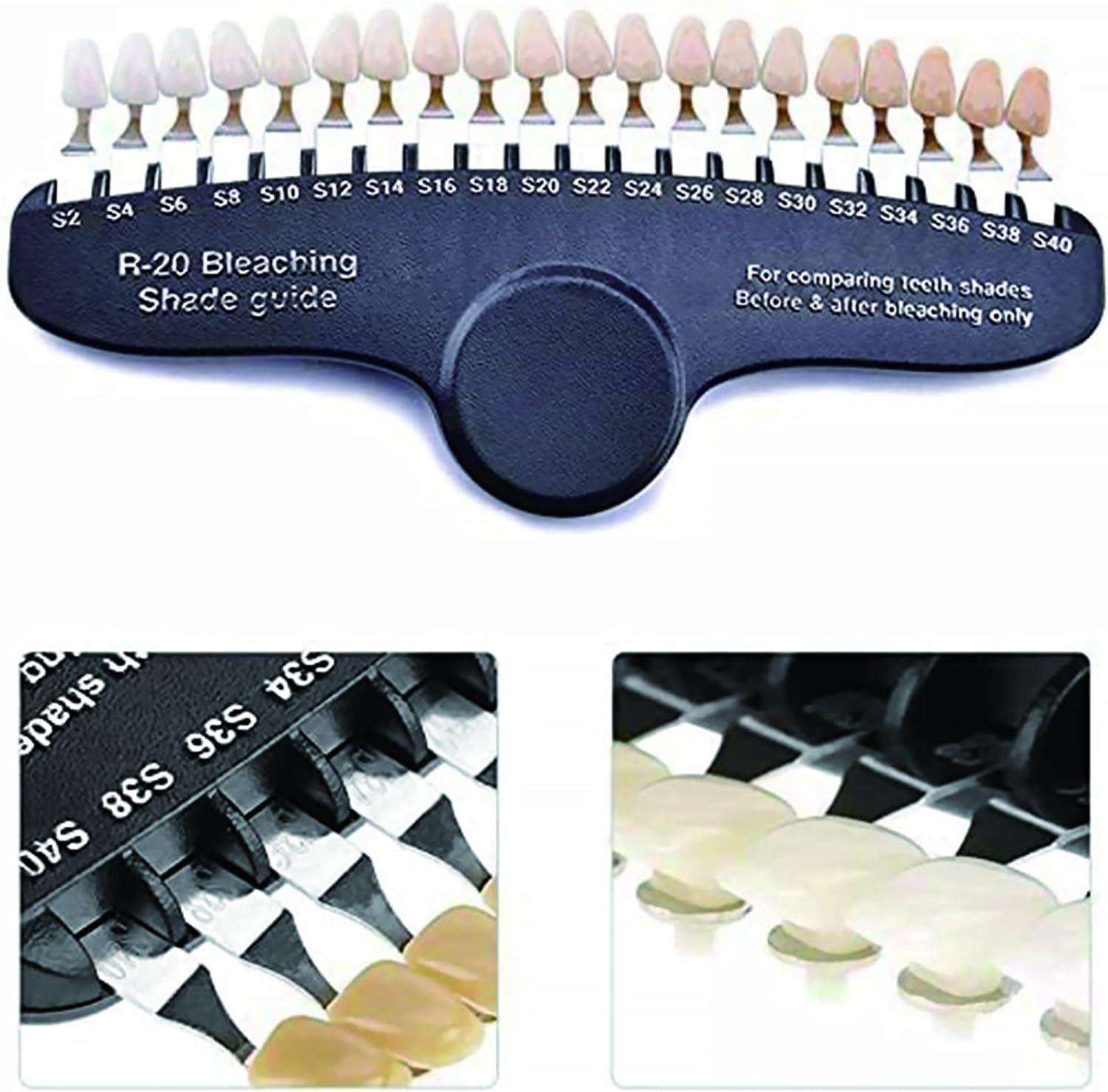 Shade Guide Tooth Shade Chart - 20 Color Teeth Whitening Set | 3D Shade ...