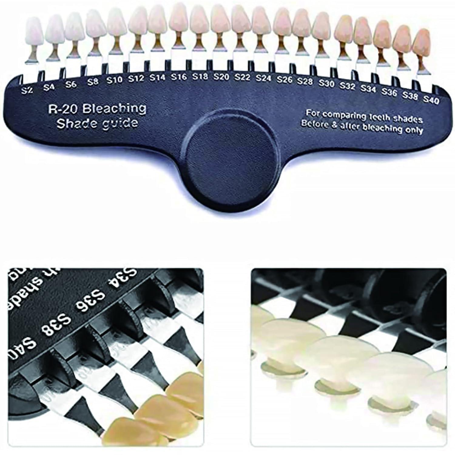 Telituny Tooth Whitening Set - 20 Color 3D Scale for Perfect Teeth ...