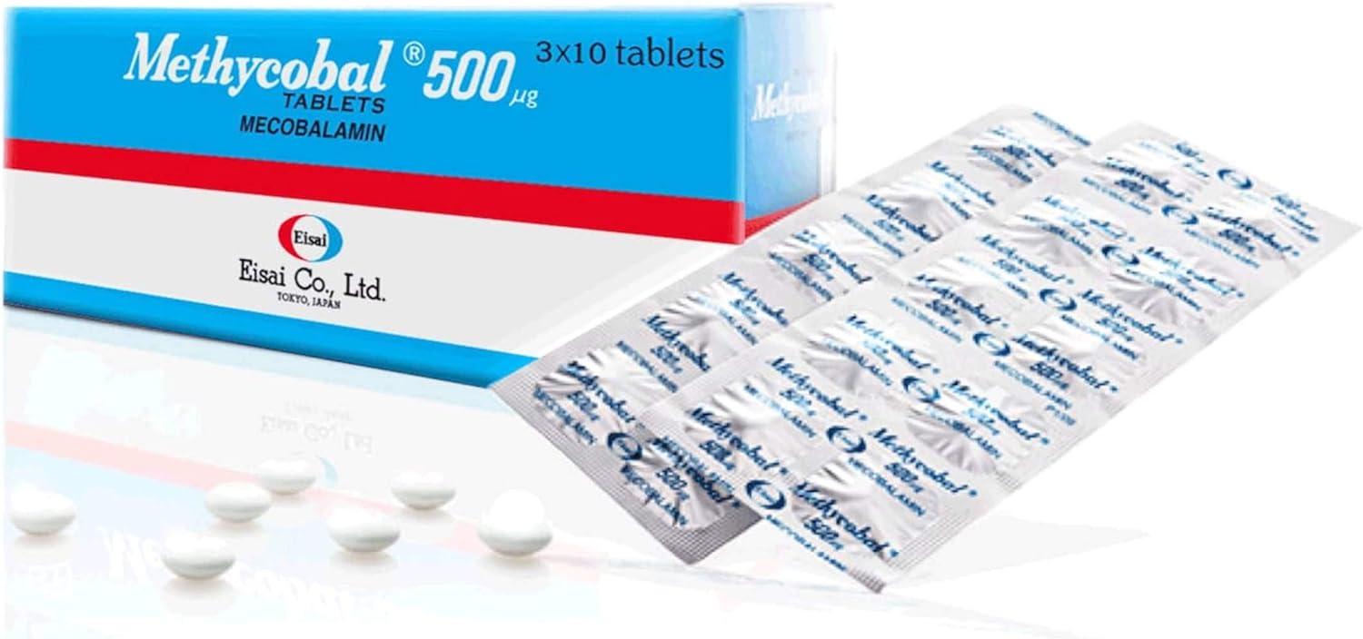 Methycobal 500 mcg Tablets - Effective Peripheral Nerve Supplement with Mecobalamin (B12) - Pack ...