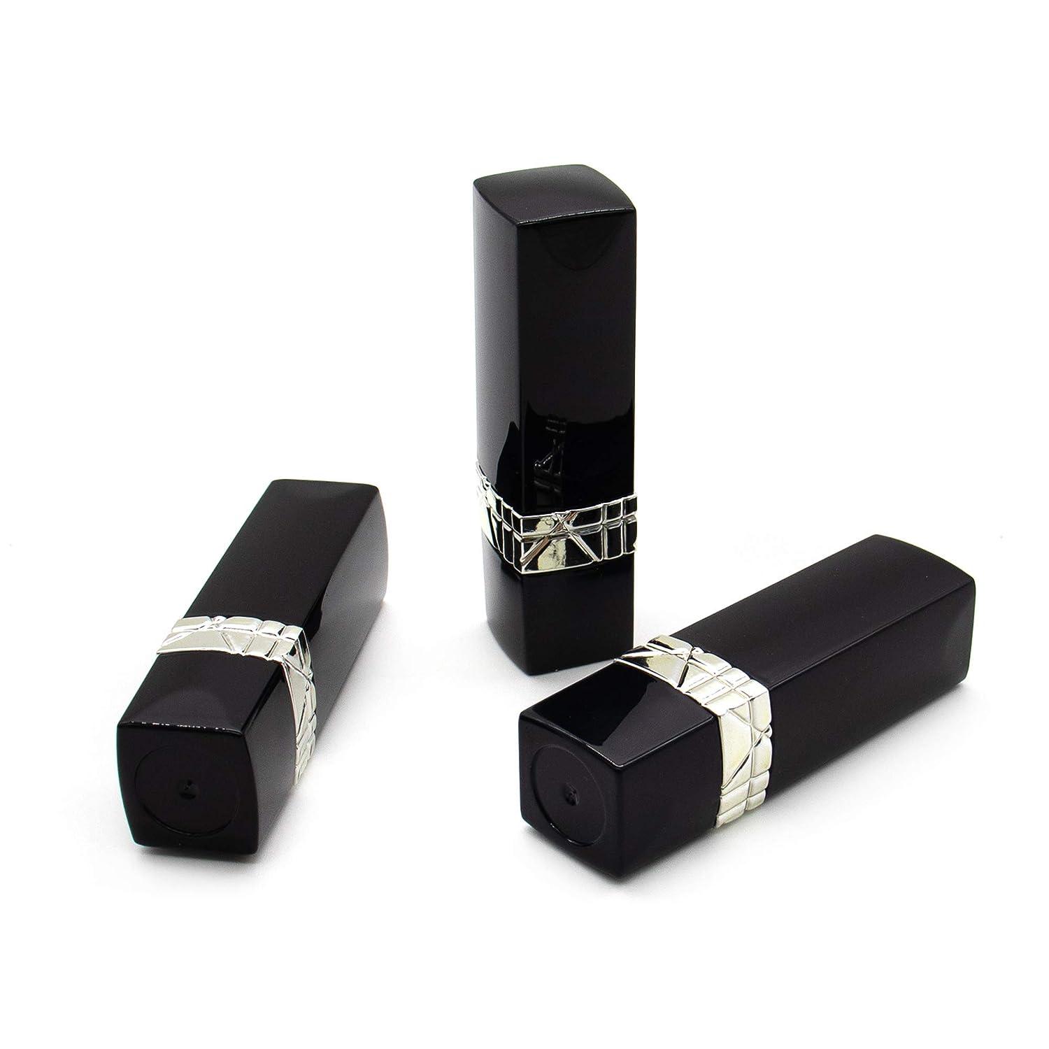 10 Pack Black Empty Lipstick Tubes DIY Lip Balm Containers - Square ...