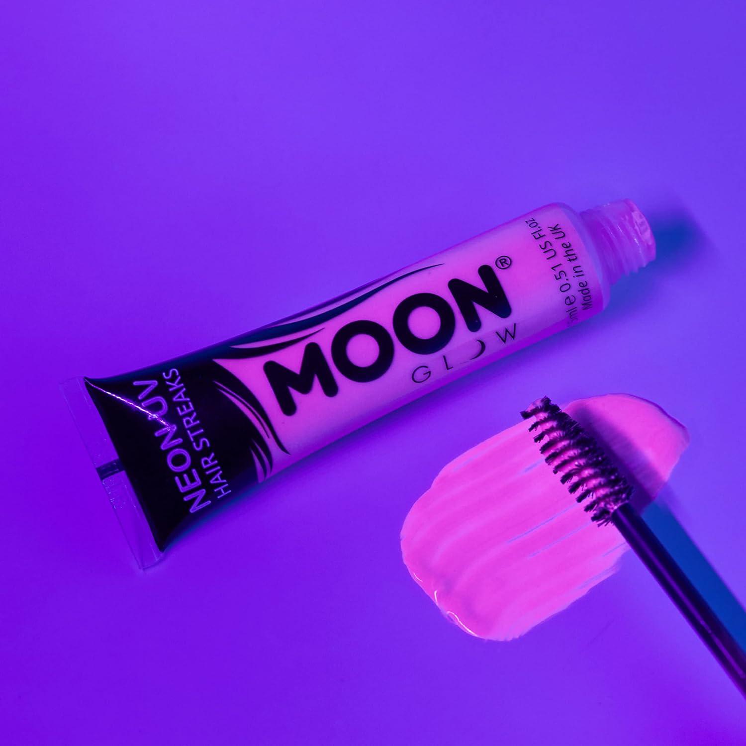 Moon Glow UV Hair Colour Streaks - Purple Hair Mascara | Temporary Wash ...