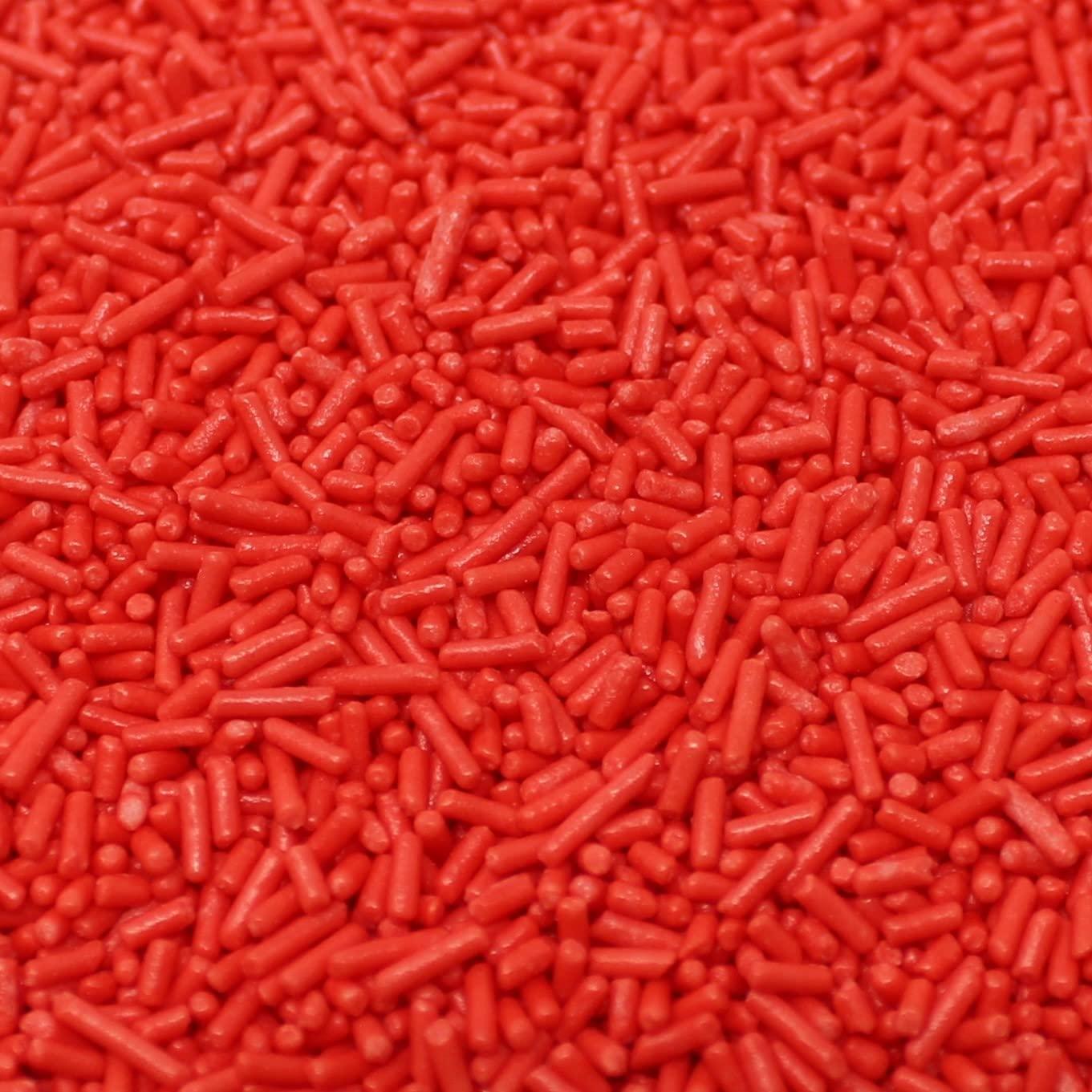 Red Sugar Strands Sprinkles - 35g of Red Cake Toppers or Cupcake ...