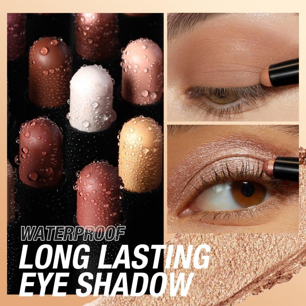 Eyeshadow Stick Soft Creamy Matte Shimmer Eye Shadow Pencil Crayon ...