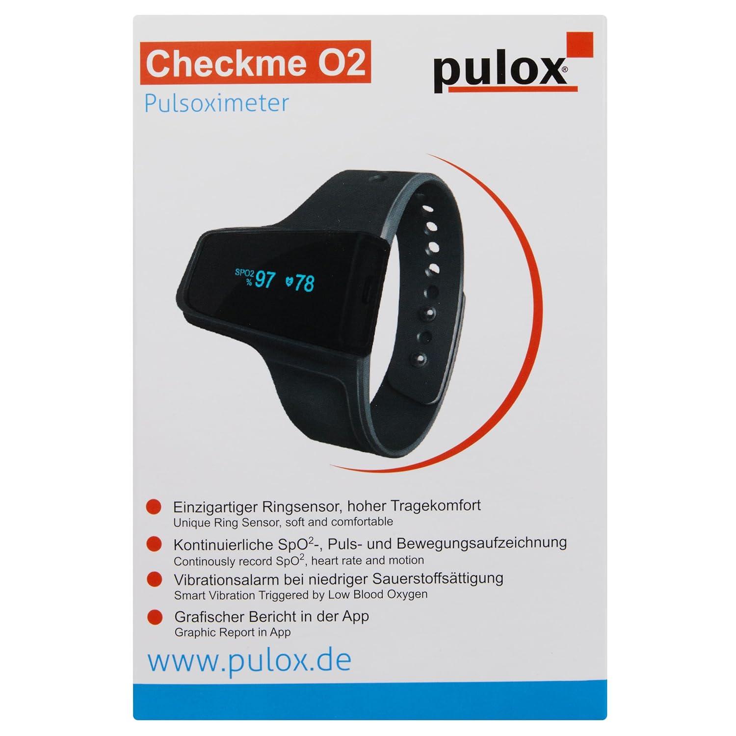 Buy Pulox Checkme O2 - Smart Wrist Pulse Oximeter with Ring Sensor ...