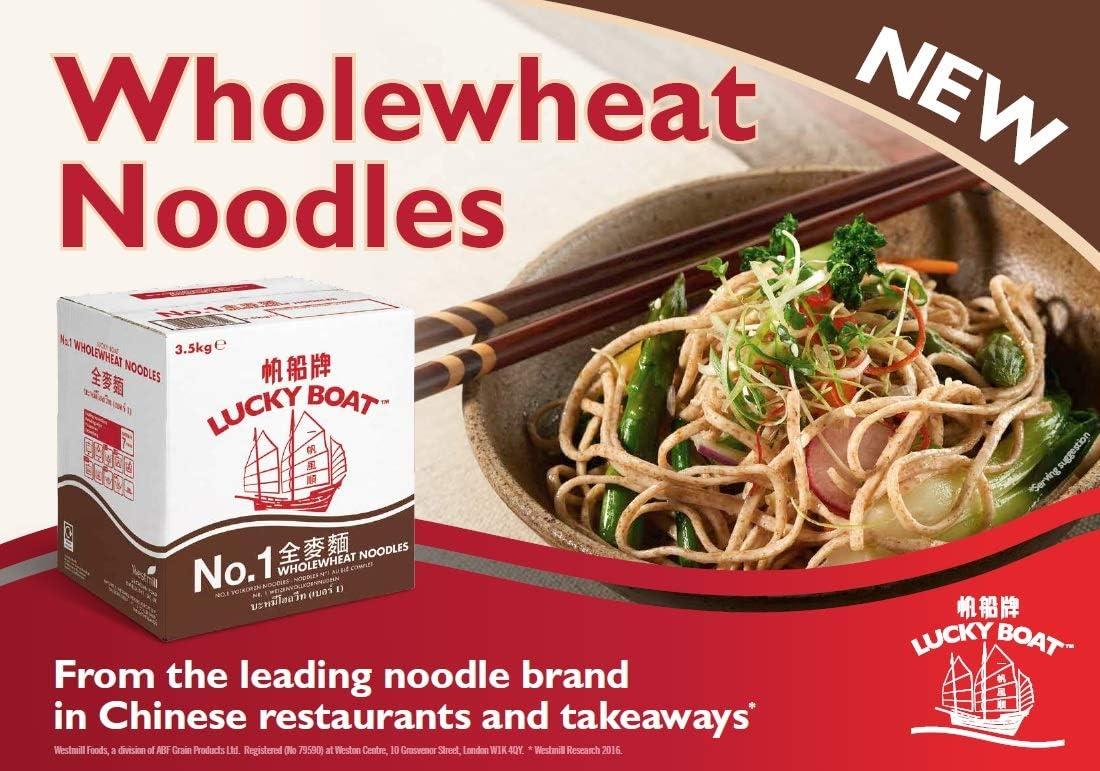 Lucky Boat Wholewheat Chow Mein Noodles 3.5KG - Source of Fibre - Bulk ...