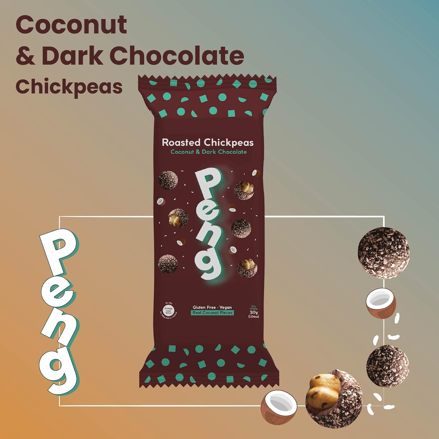 Peng Roasted Chickpeas Snack (6 x 30g) - High Protein Plant-Based ...