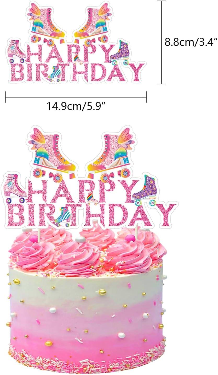 37pcs Roller Skate cake decoration set include 1pc big cake topper ...