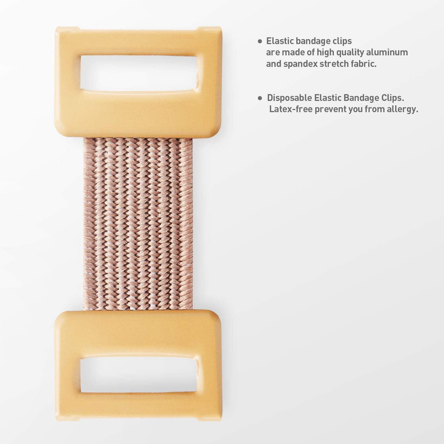 ORIENTOOLS Elastic Bandage Clips 50-Pack - Latex-Free Metal Clasps for ...
