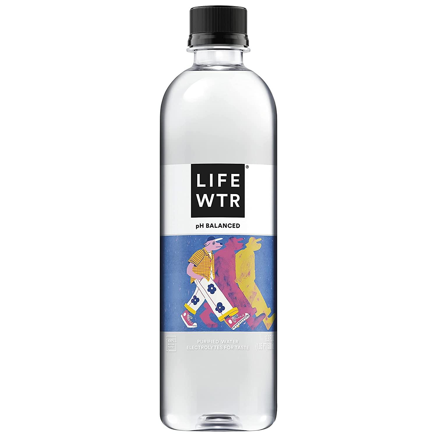 LIFEWTR Premium Purified Water | pH Balanced with Electrolytes | 16.9 ...