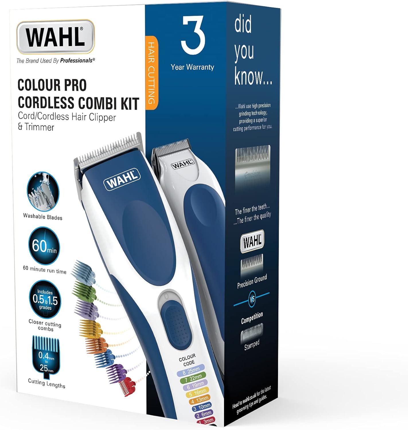 Wahl Colour Pro Cordless Combi Kit - Men's Hair Clippers with Beard ...