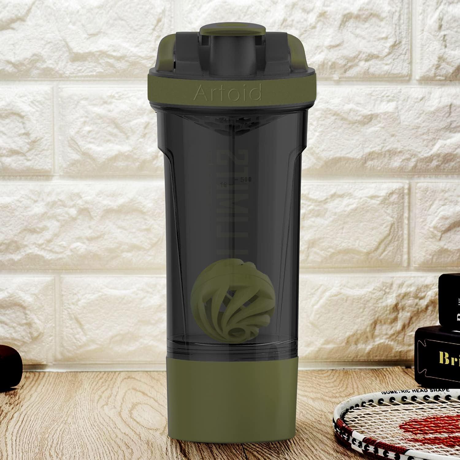 Artoid Mode 720ml Inspirational Protein Shaker Bottle with Twist & Lock ...