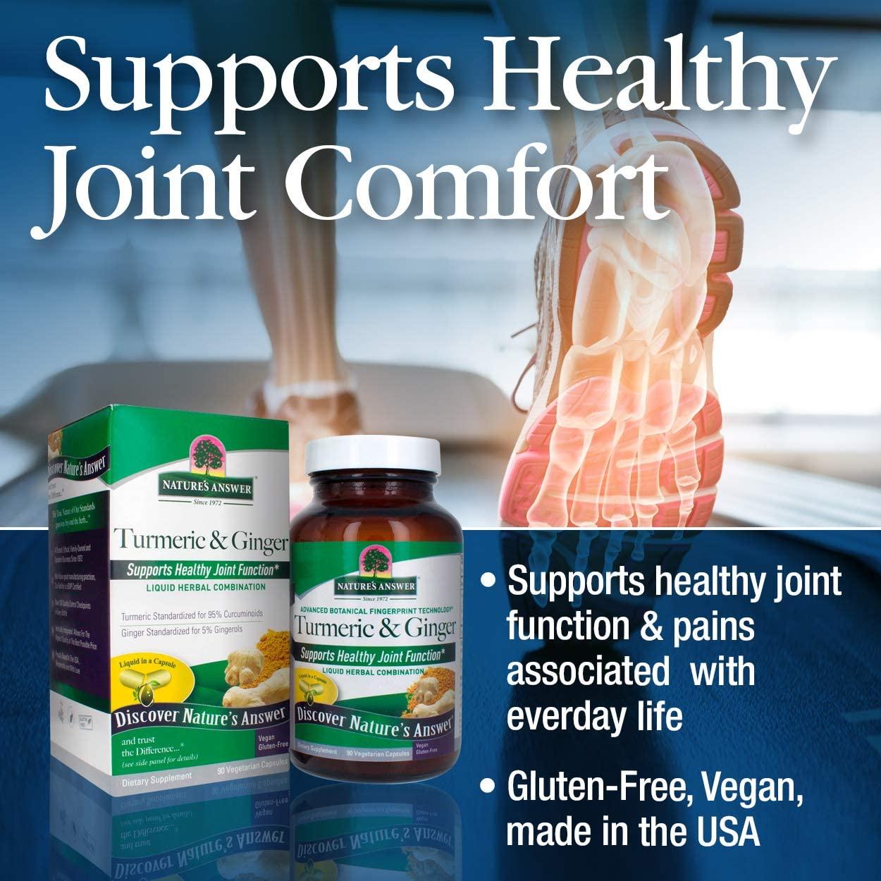 Nature's Answer Turmeric & Ginger Capsules 90 Count | Joint Comfort ...