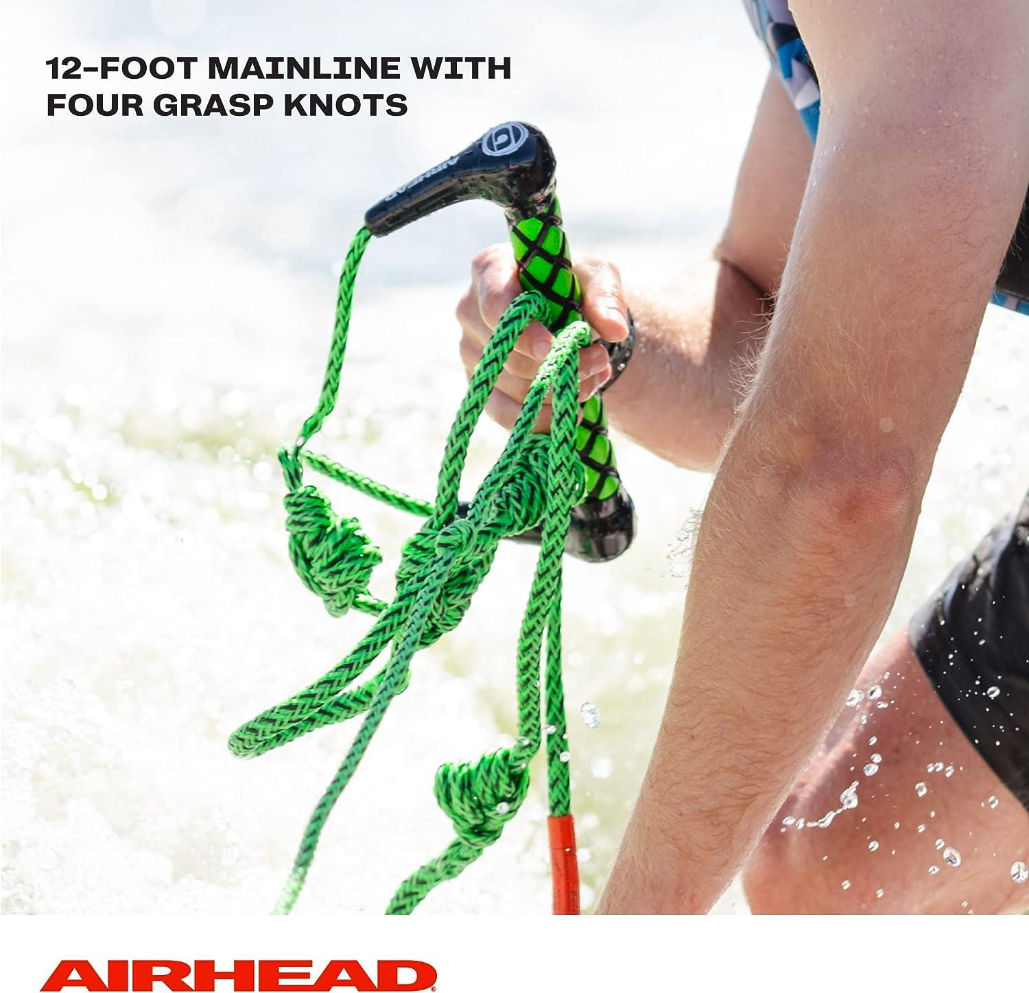 Airhead Wakesurf Rope 25ft 5-Section - Green | Multiple Colors ...