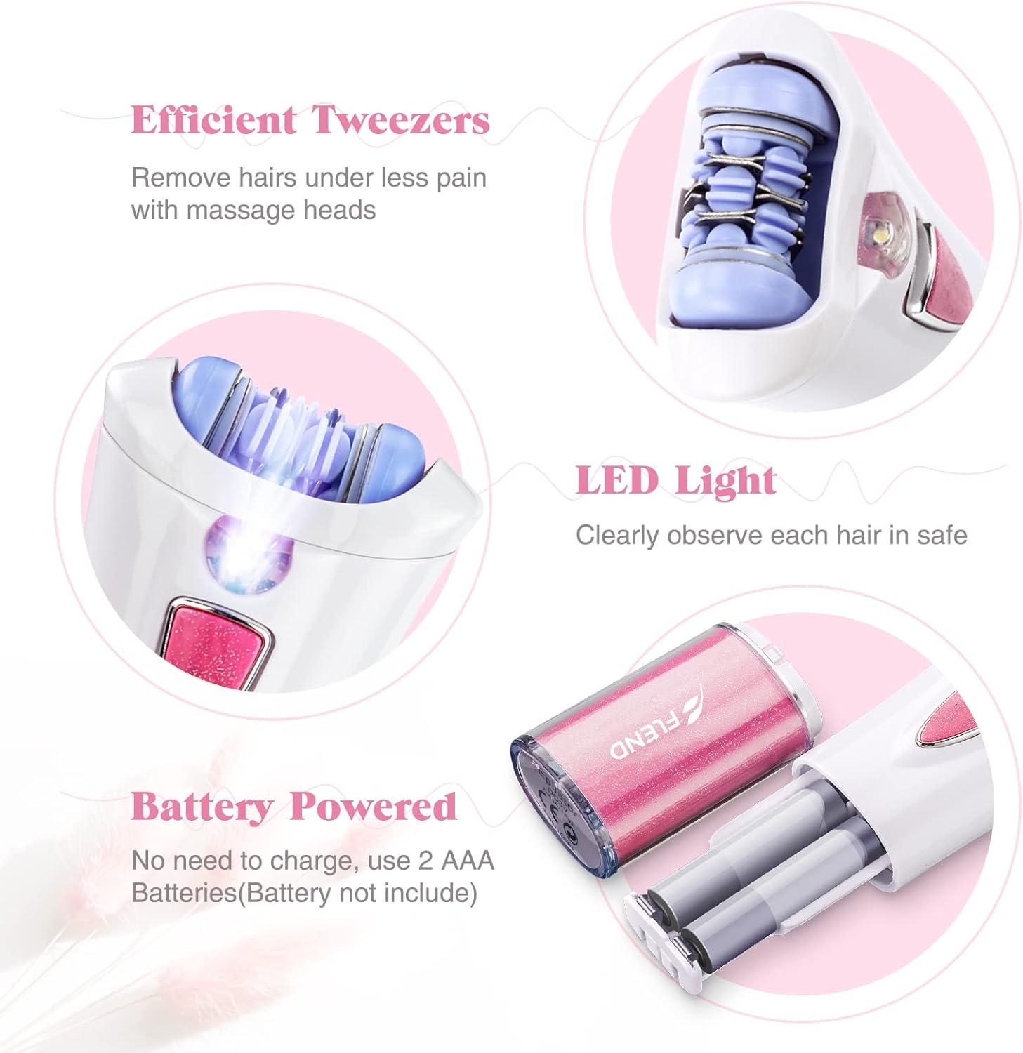 Wireless Epilator for Face & Body Hair Removal | Mini Epilator with LED ...