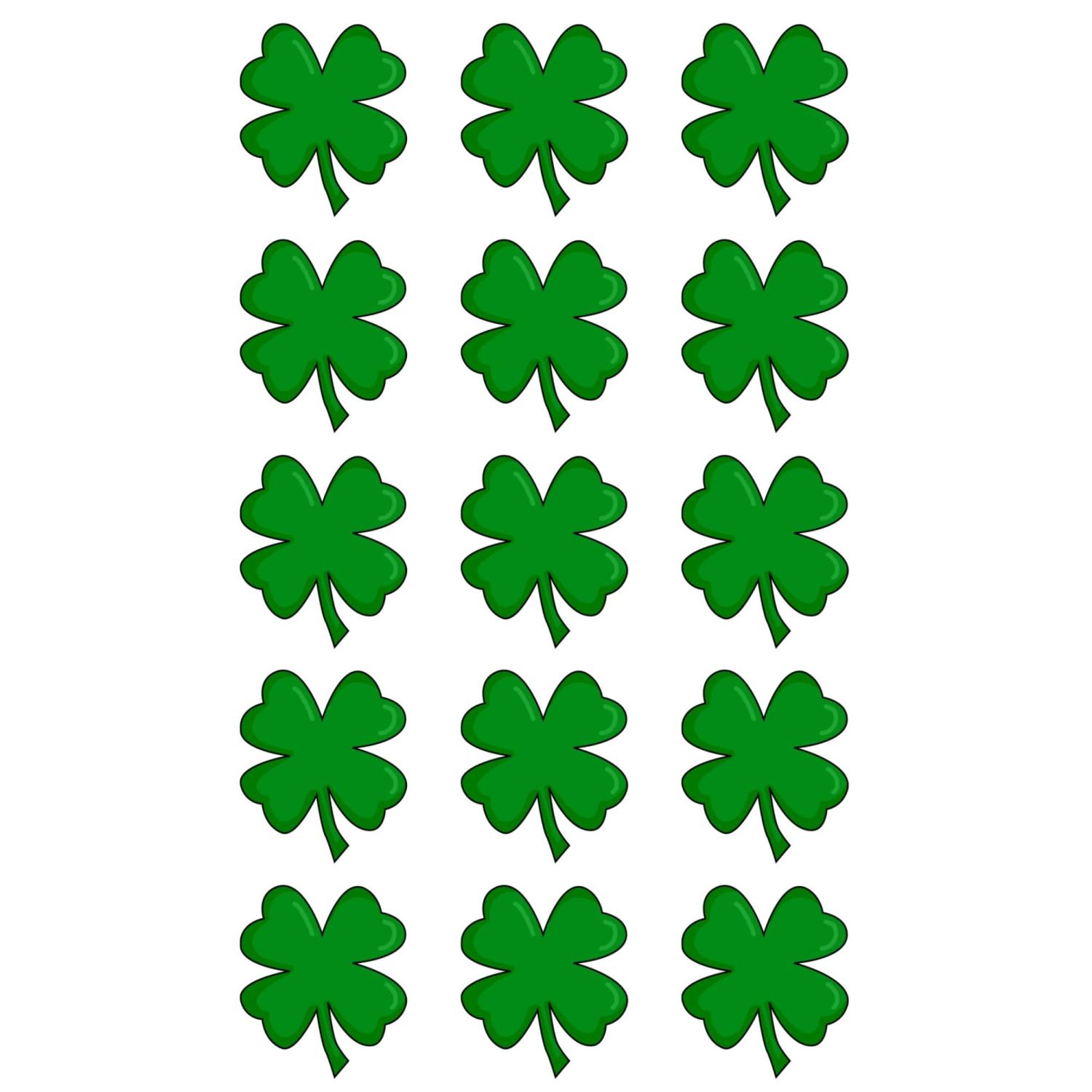 15 x Four Leaf Clover Edible Wafer or Icing Cupcake Toppers Fun Themed ...