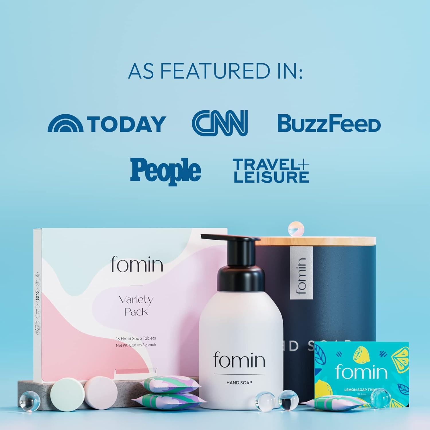 FOMIN Antibacterial Jasmine Paper Soap Sheets - 100 Travel Sheets ...