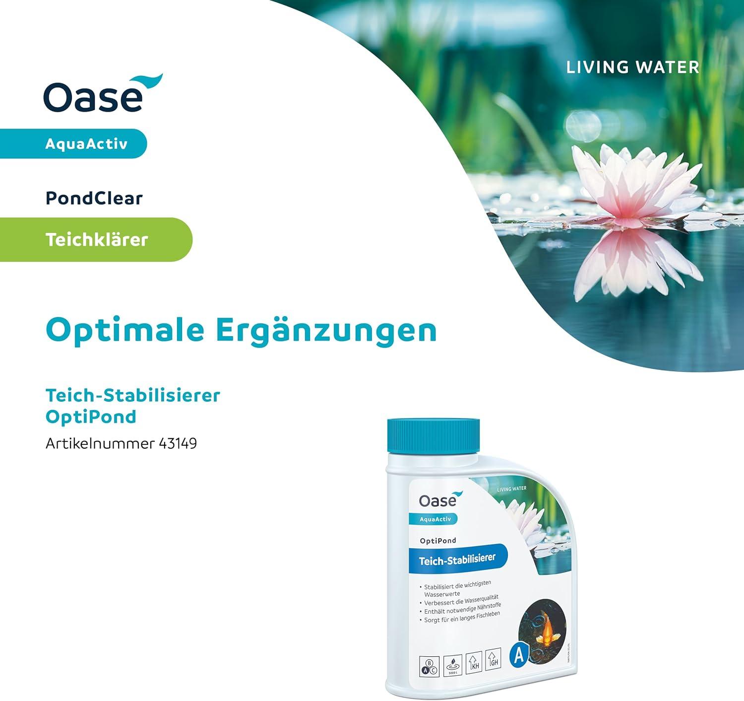 OASE 43140 Aquaactiv Pondclear 500 ml - Immediate Pond Care for ...
