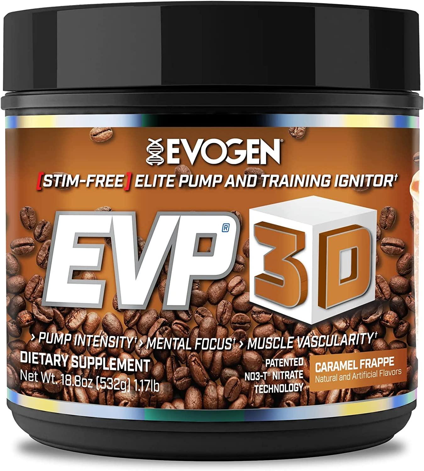 Evogen EVP 3D Caramel Frappe Pre-Workout Pump Ignitor | Arginine Nitrate Citrulline Beta-Alanine ...