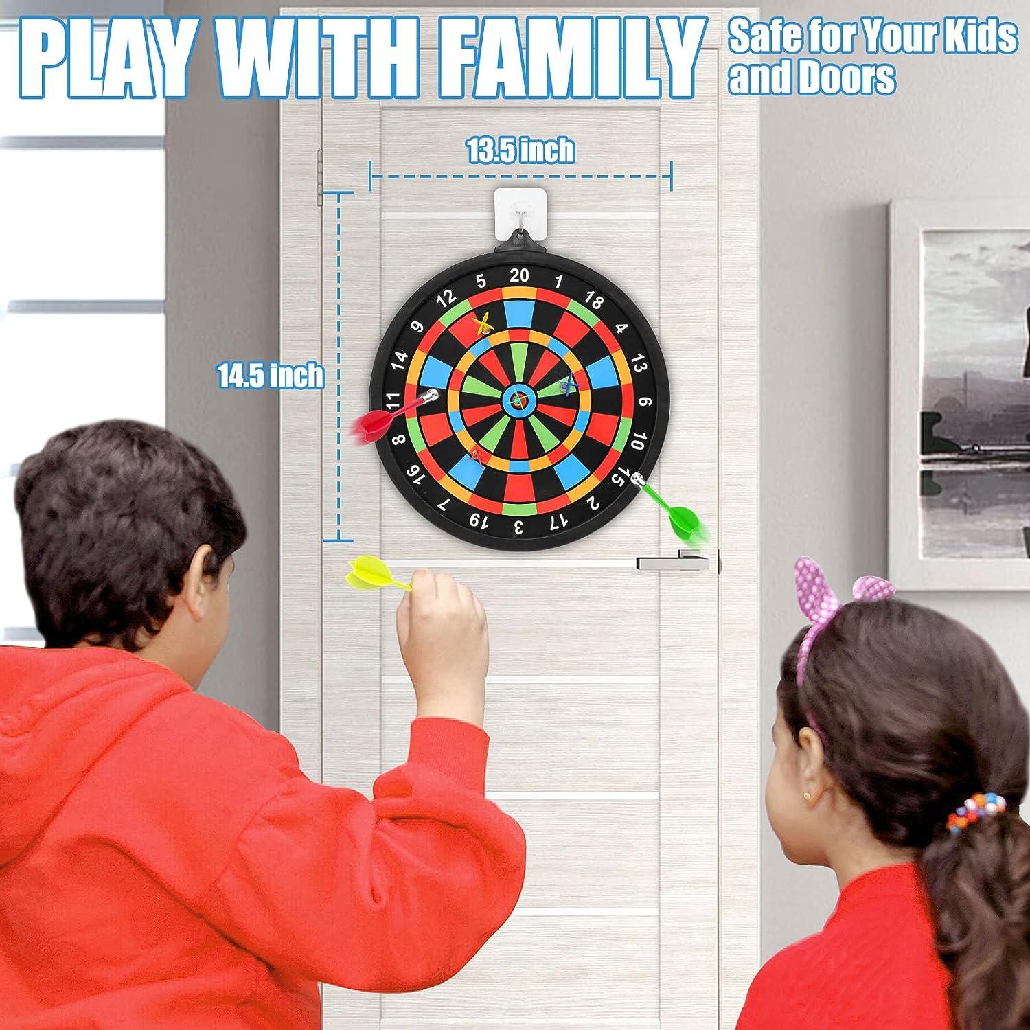 Magnetic Dart Board with 12 Darts | Kids Dartboard Gift Set | Safe Indoor & Outdoor Games for ...