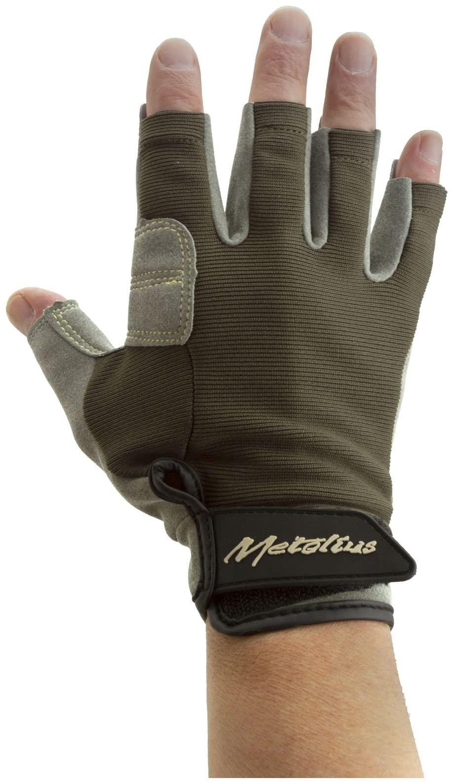 Metolius Talon Belay Glove 3/4 XL - Gray/Olive - Premium Climbing ...