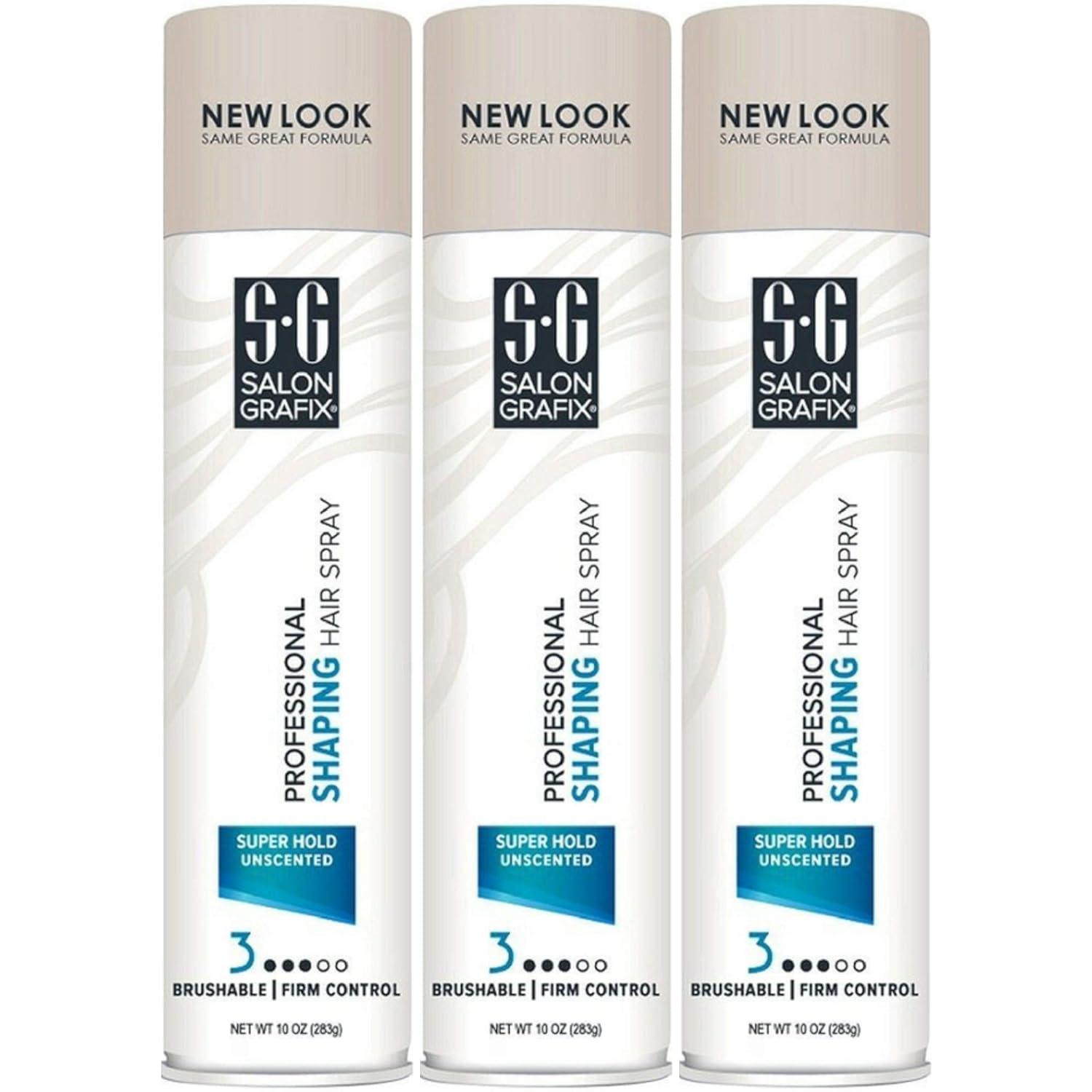 Salon Grafix Professional Super Hold Unscented Shaping Hair Spray 10 ...