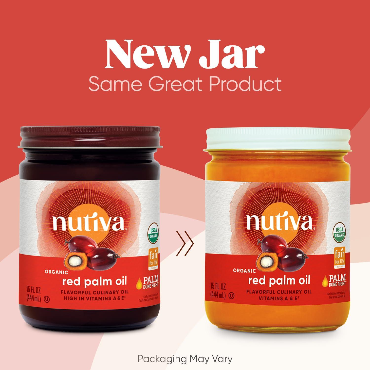 Nutiva Organic Red Palm Oil Unrefined 15 fl oz - Pack of 2 | 100% Pure & Natural | Buy Now with ...