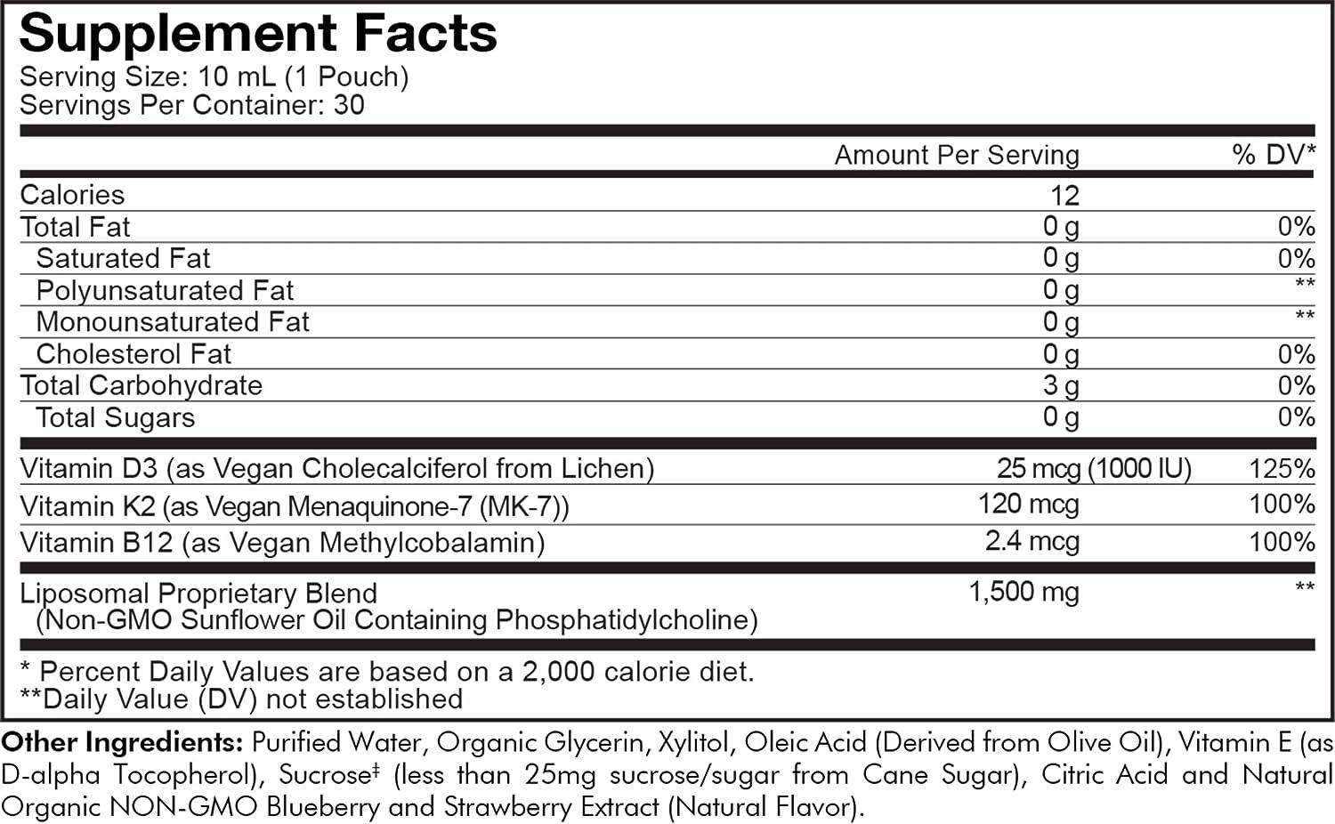 Codeage Liposomal Vitamin D3 Liquid Supplement Sachet - Vegan ...