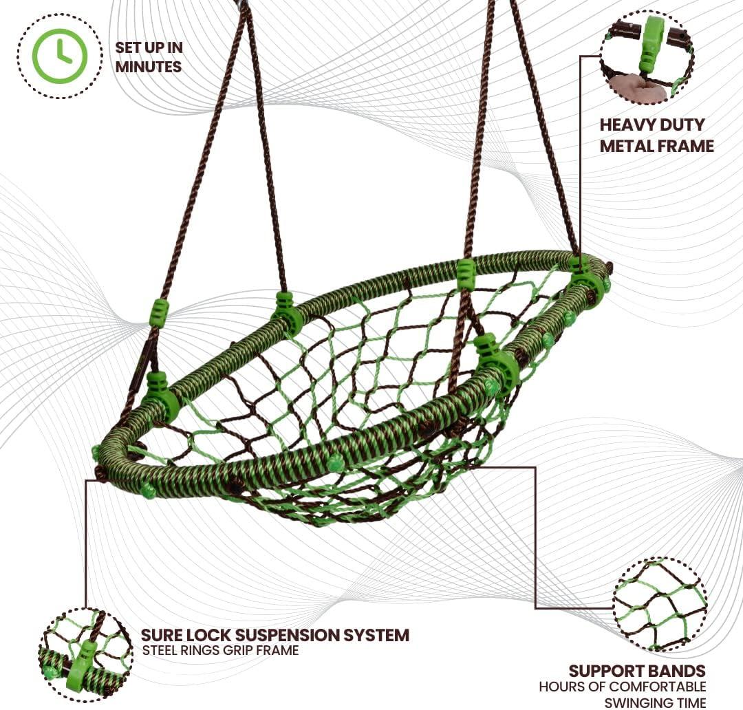 Swurfer Tree Swing Chair - Heavy Duty Metal Frame, Weather Resistant ...