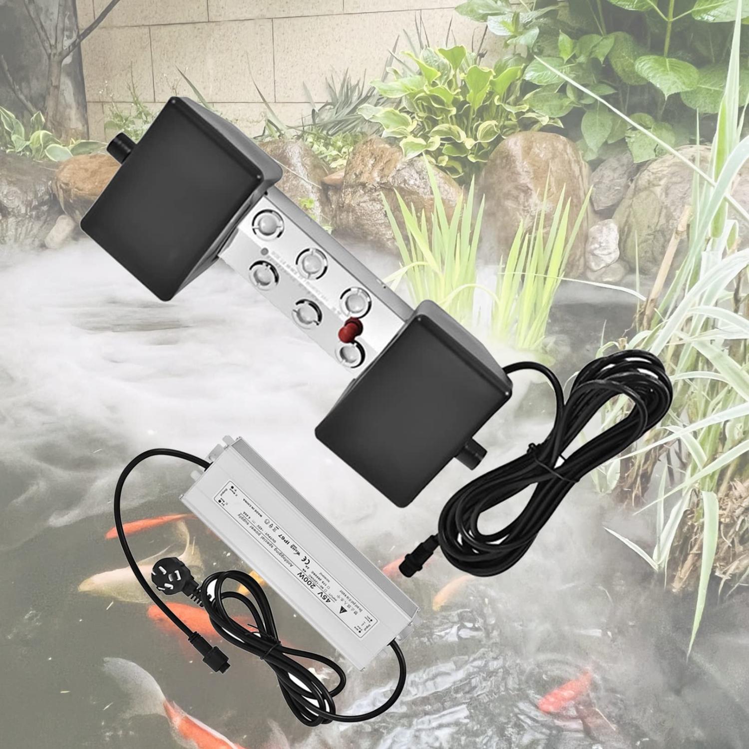 6 Head Ultrasonic Fog Machine 4200Lm/h Mist Maker Air-cooled Fogger ...