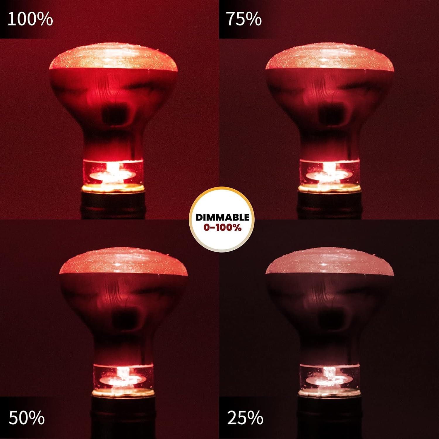 DoRight E27 Reptile Infrared Night Heating Bulb 50W Dimmable Backlight ...