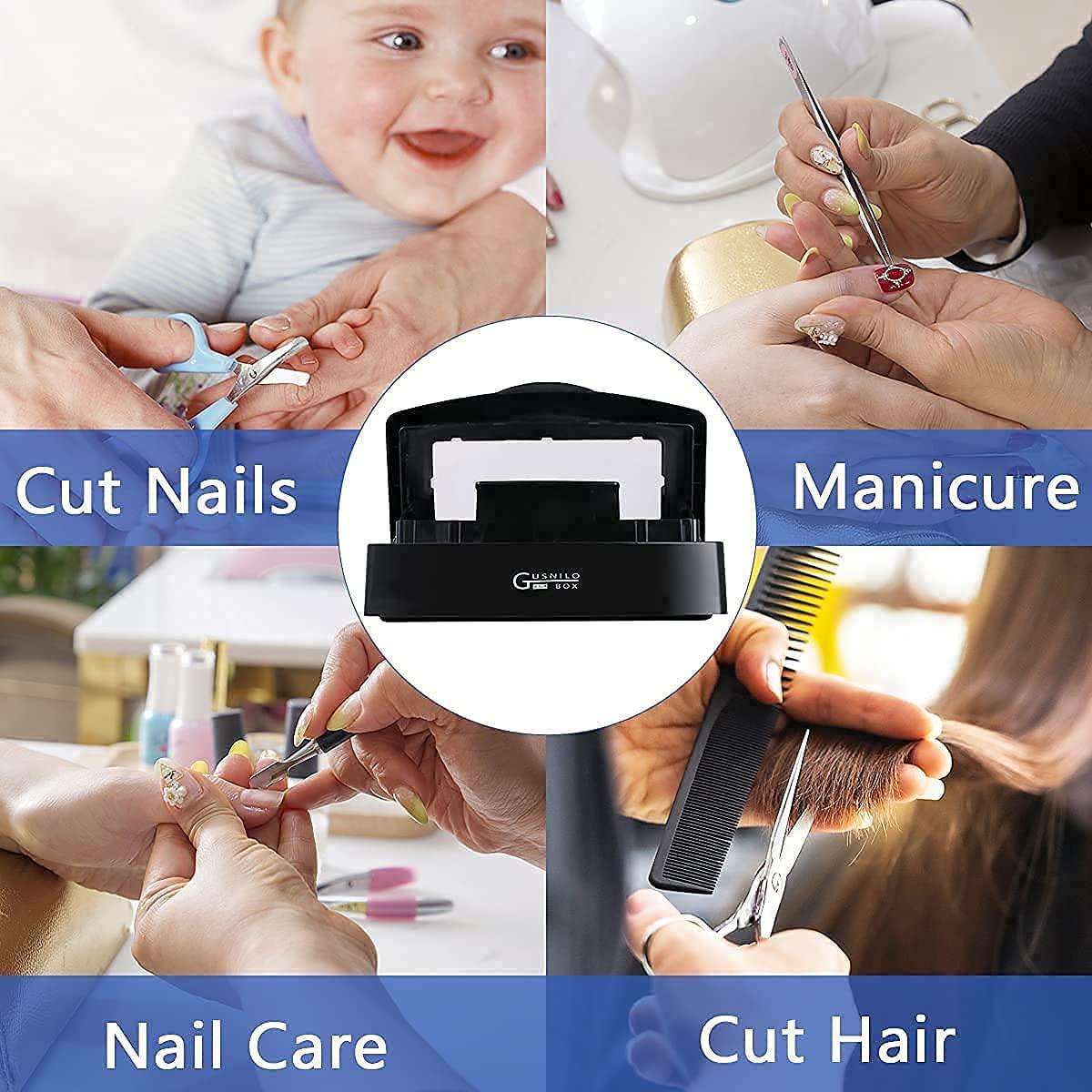 Gusnilo Clear Lid Plastic Storage Box for Nail, Hair Salon & Spa Tools ...