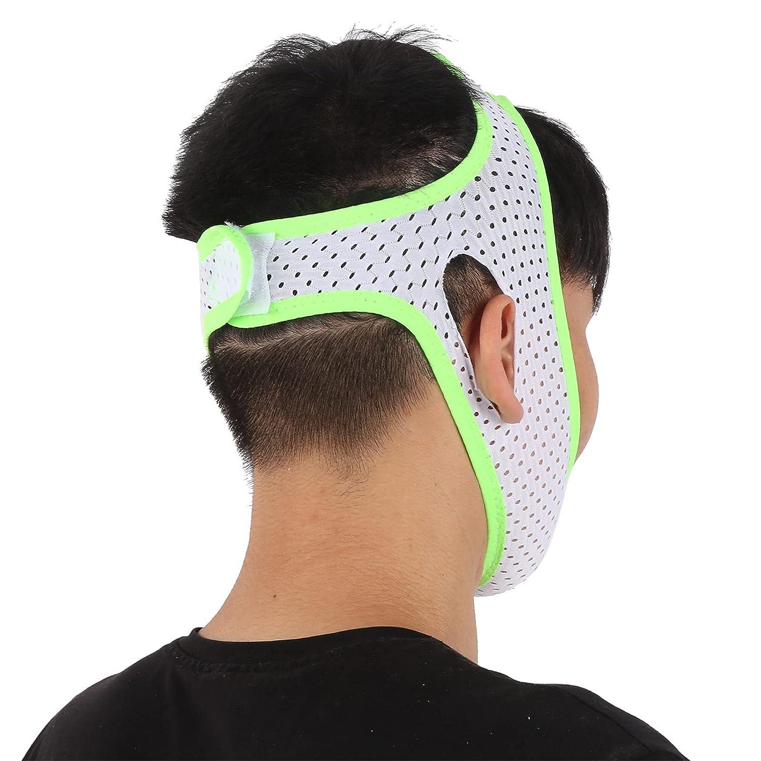 Summer Mesh V Face Anti Snoring Chin Strap - Fluorescent Green Edging ...