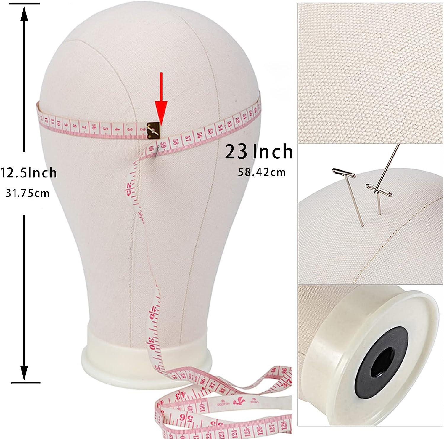 LUNGCYX 23 Inch Wig Head Stand Tripod Set for Wigs Making Display ...