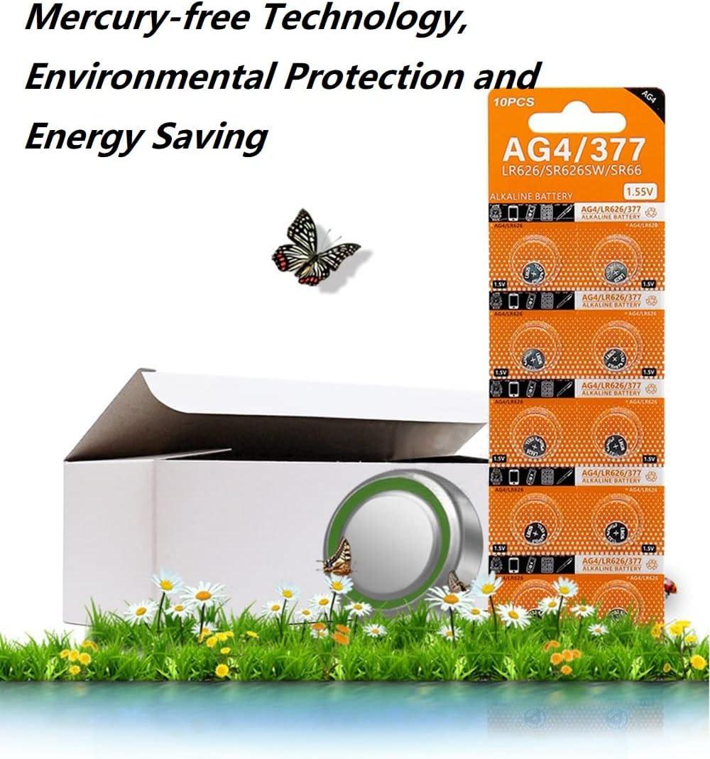 3V 15 Pack AG4 LR626 Batteries | Long-Lasting Coin Cell Batteries For ...