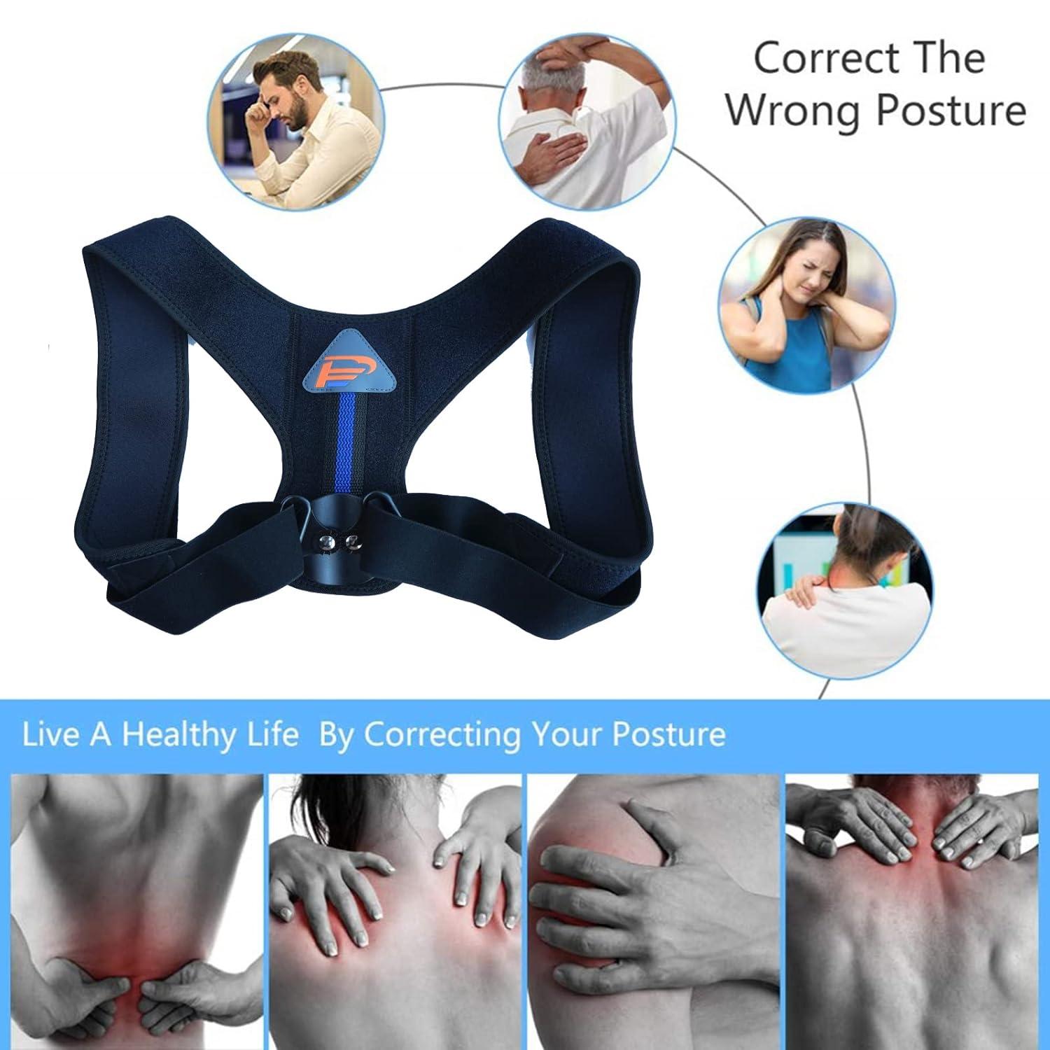 CMC-PROGEAR Posture Corrector | Adjustable Upper Back Brace for Men and ...