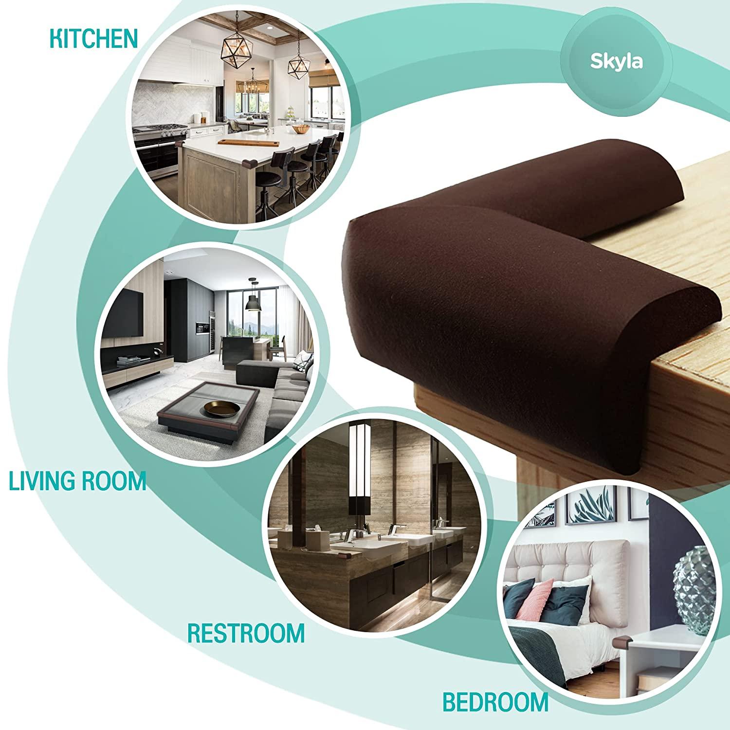 Skyla Homes Soft Corner Guards (12-Pack) - Baby Proofing Protectors for ...