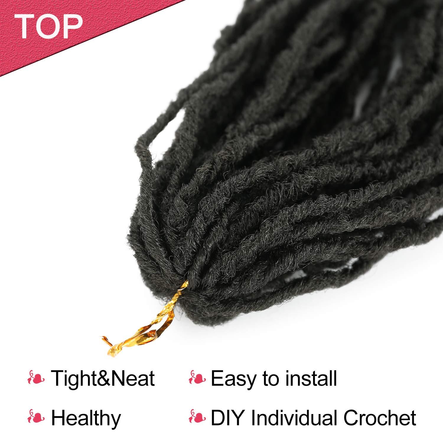 5 Packs New Locs Crochet Hair 36 Straight Goddess Locs Dreadlocks Mini ...