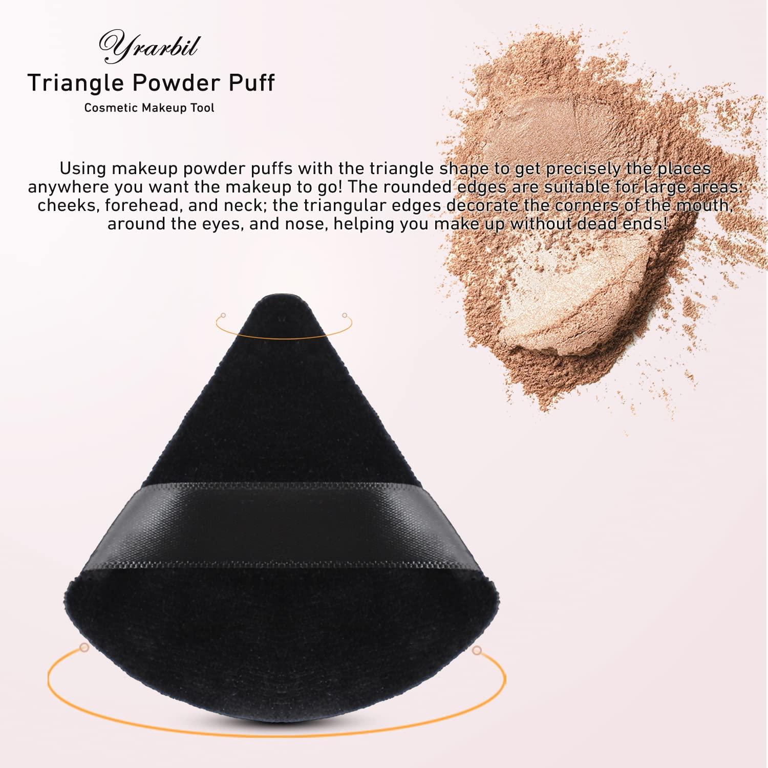 Yrarbil 3-Piece Triangle Powder Puff Set for Face and Body Makeup ...
