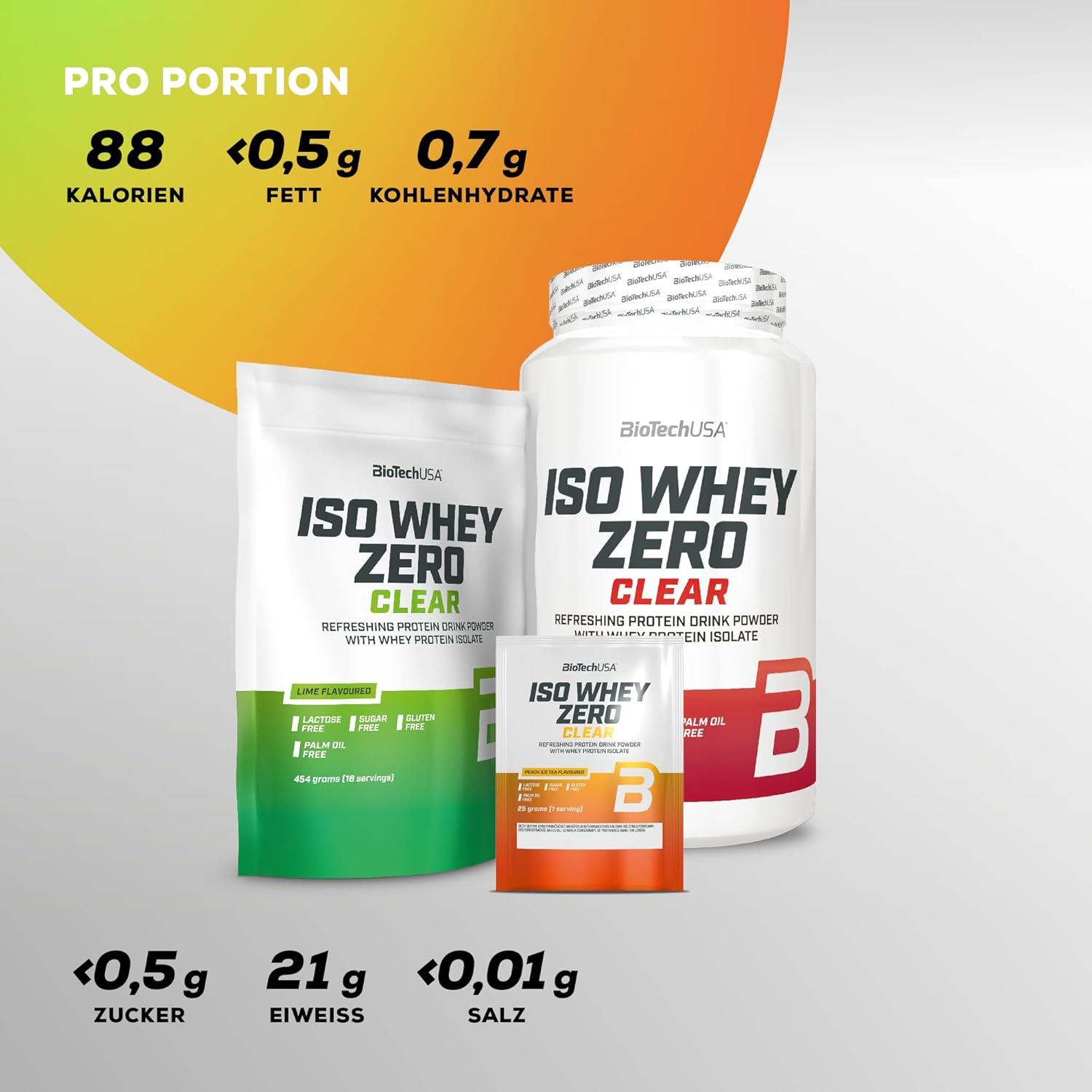 BiotechUSA Iso Whey Zero Clear Drinks Powder - Sugar-Free Lactose-Free ...