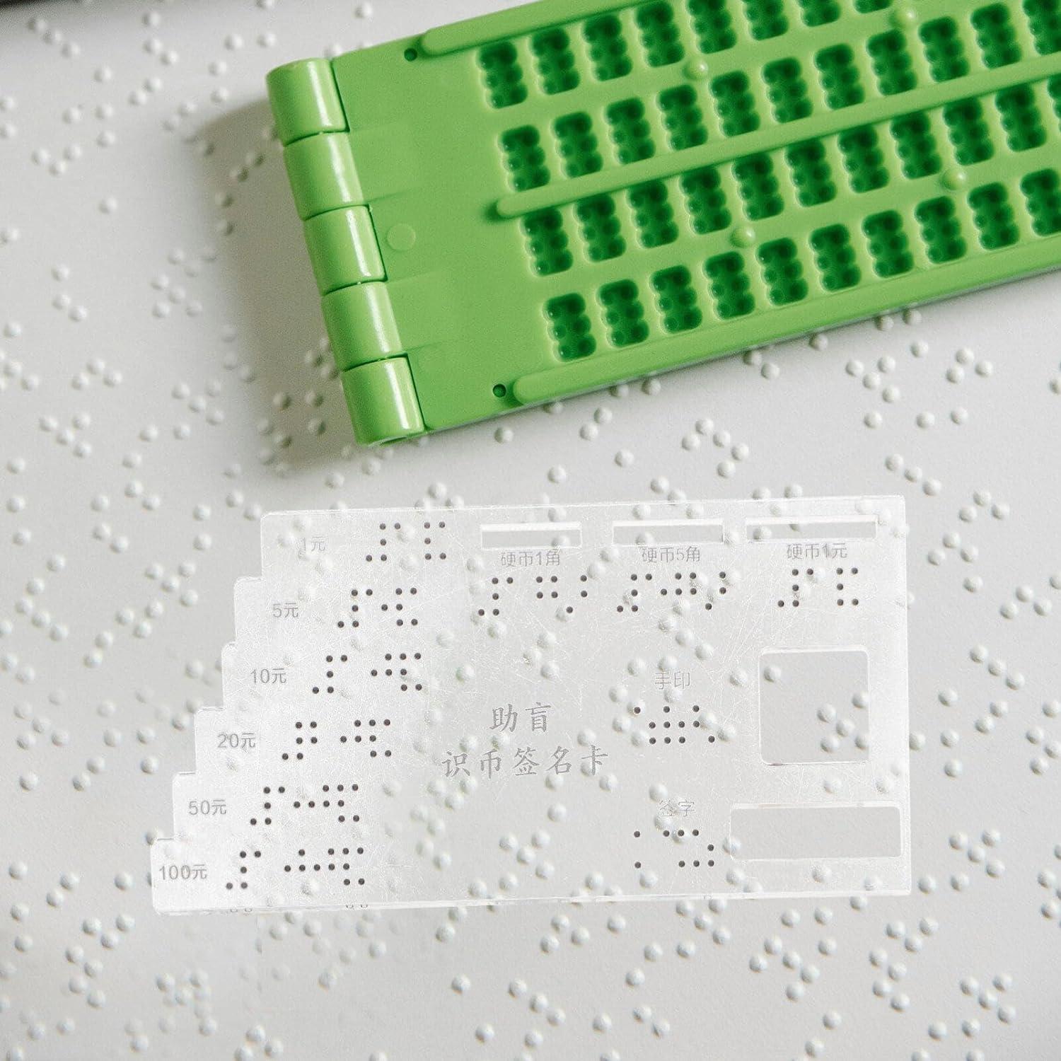minkissy Acrylic Braille Card Braille Slate Bank Message Notification ...