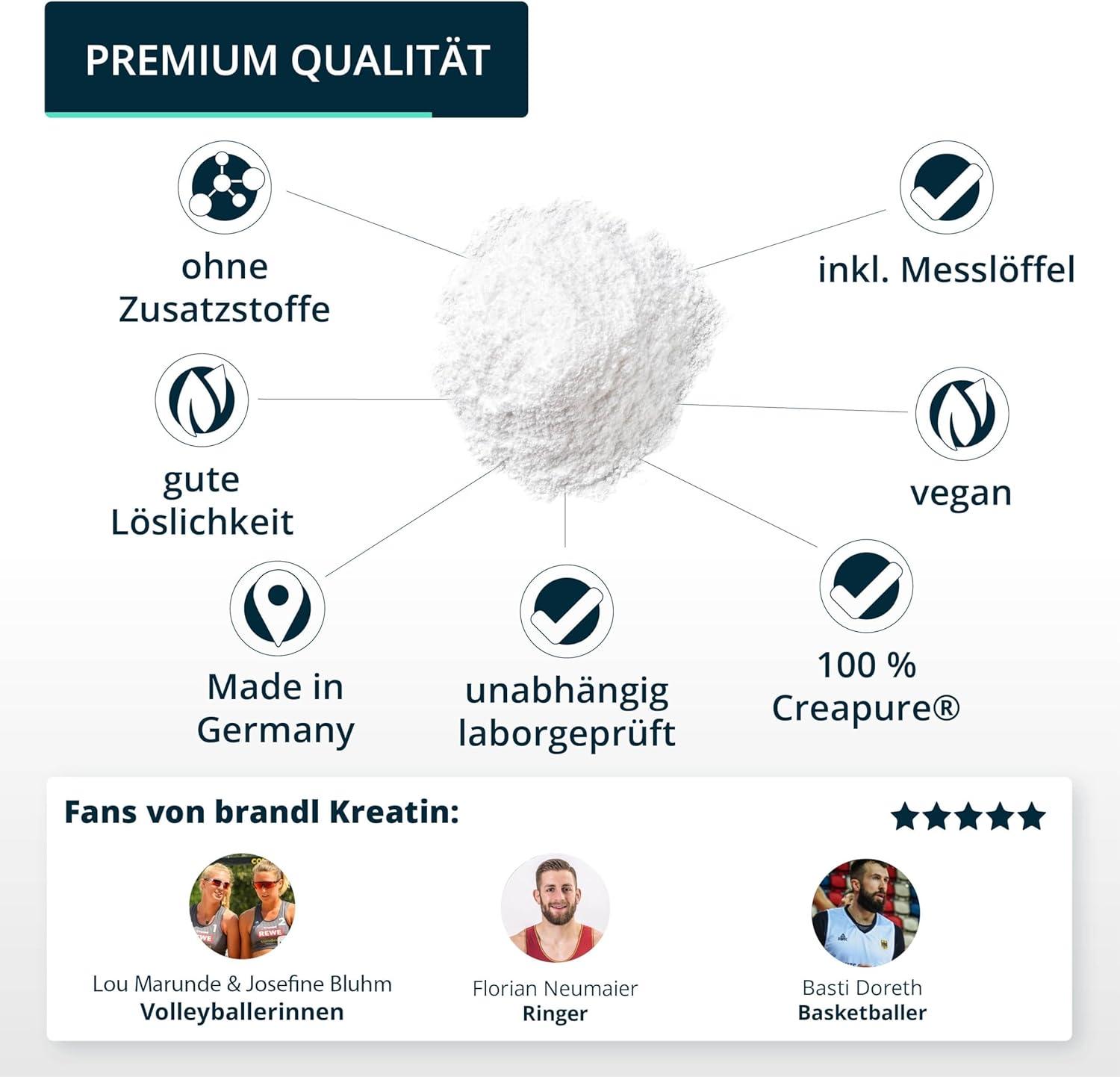 Buy CREAPURE Creatine Monohydrate Powder 500g - 100% Made in Germany ...