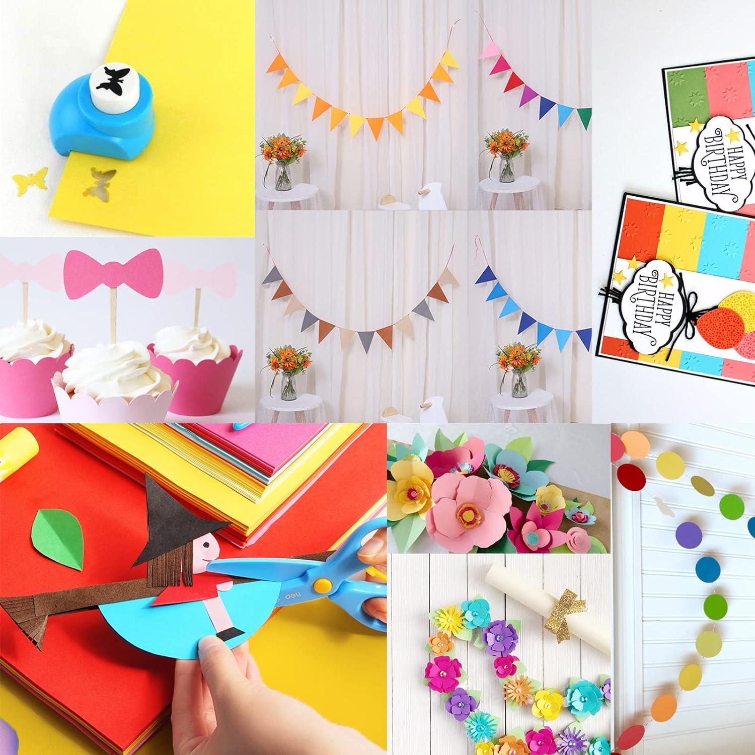 Livholic 100 Pack Heavy Colored Paper Cardstock Front Back Different ...